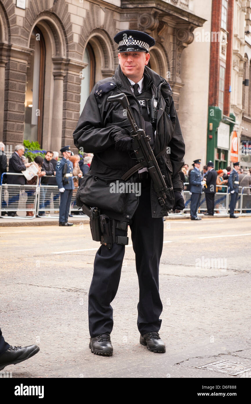 London Strand Baroness Margaret Maggie Thatcher funeral cortege parade ...