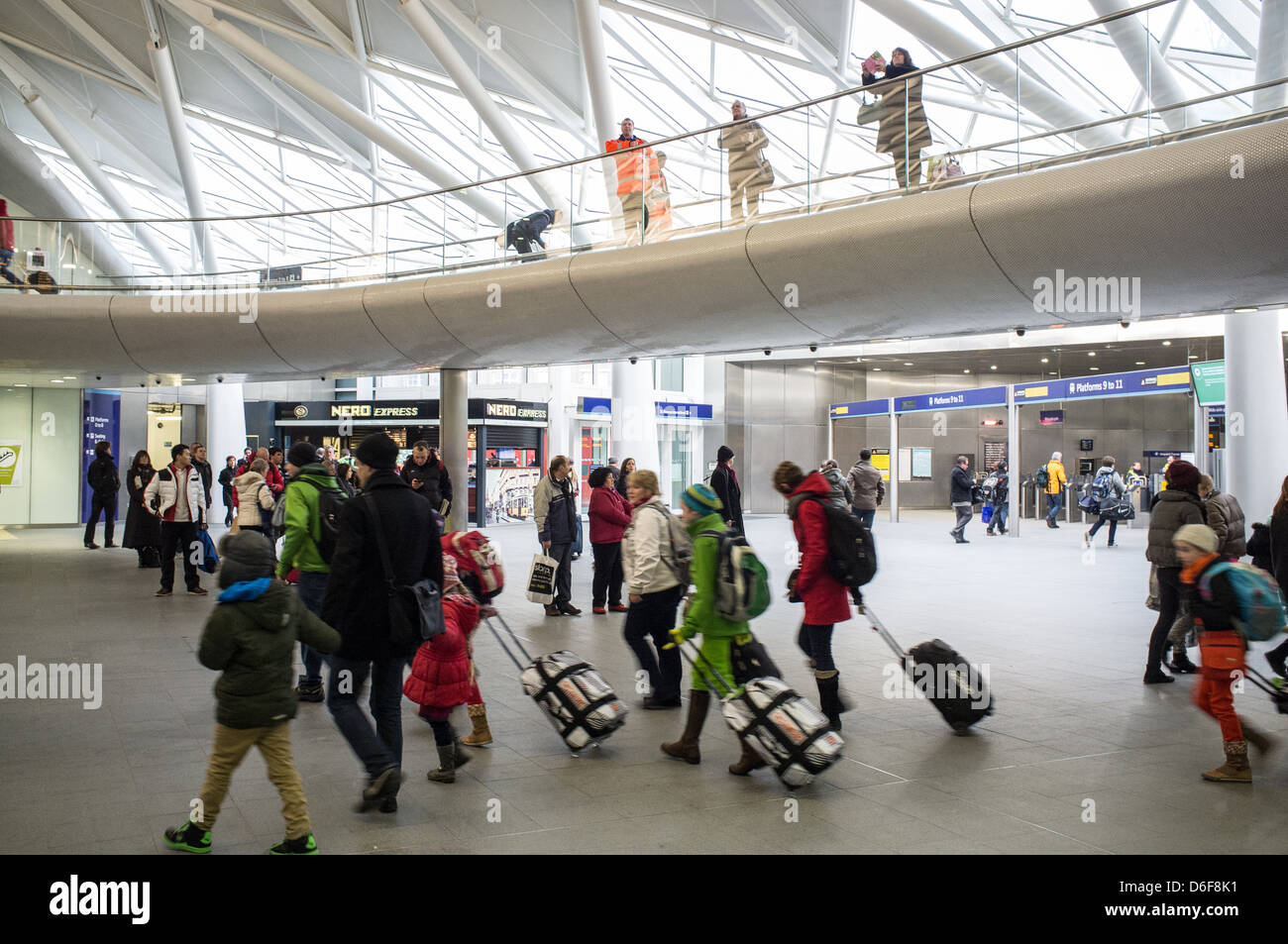 General View inside Kings Cross Mainline Rail Station, London, UK Stock ...