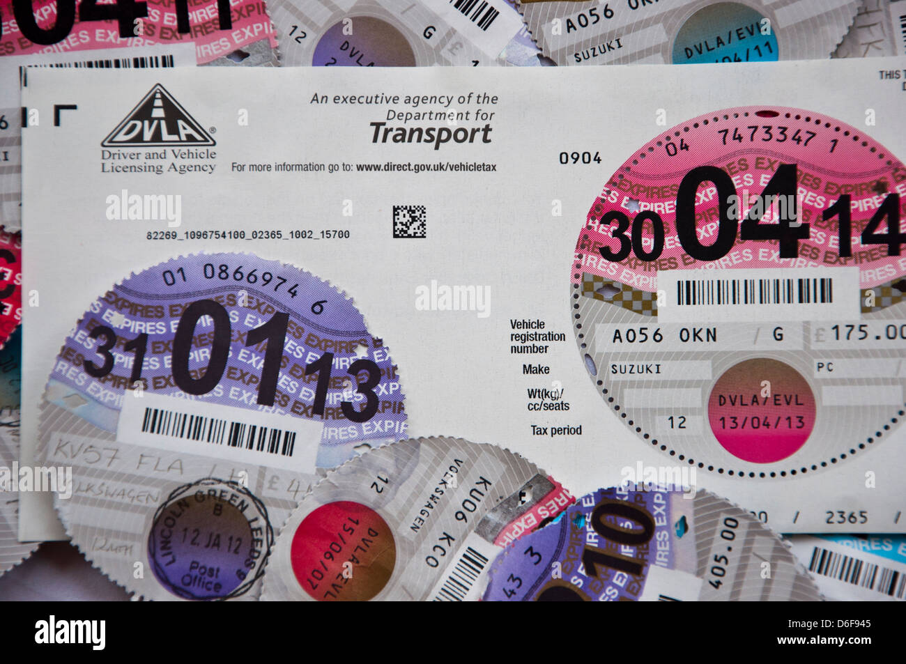 Car Tax Disc Stock Photos & Car Tax Disc Stock Images - Alamy