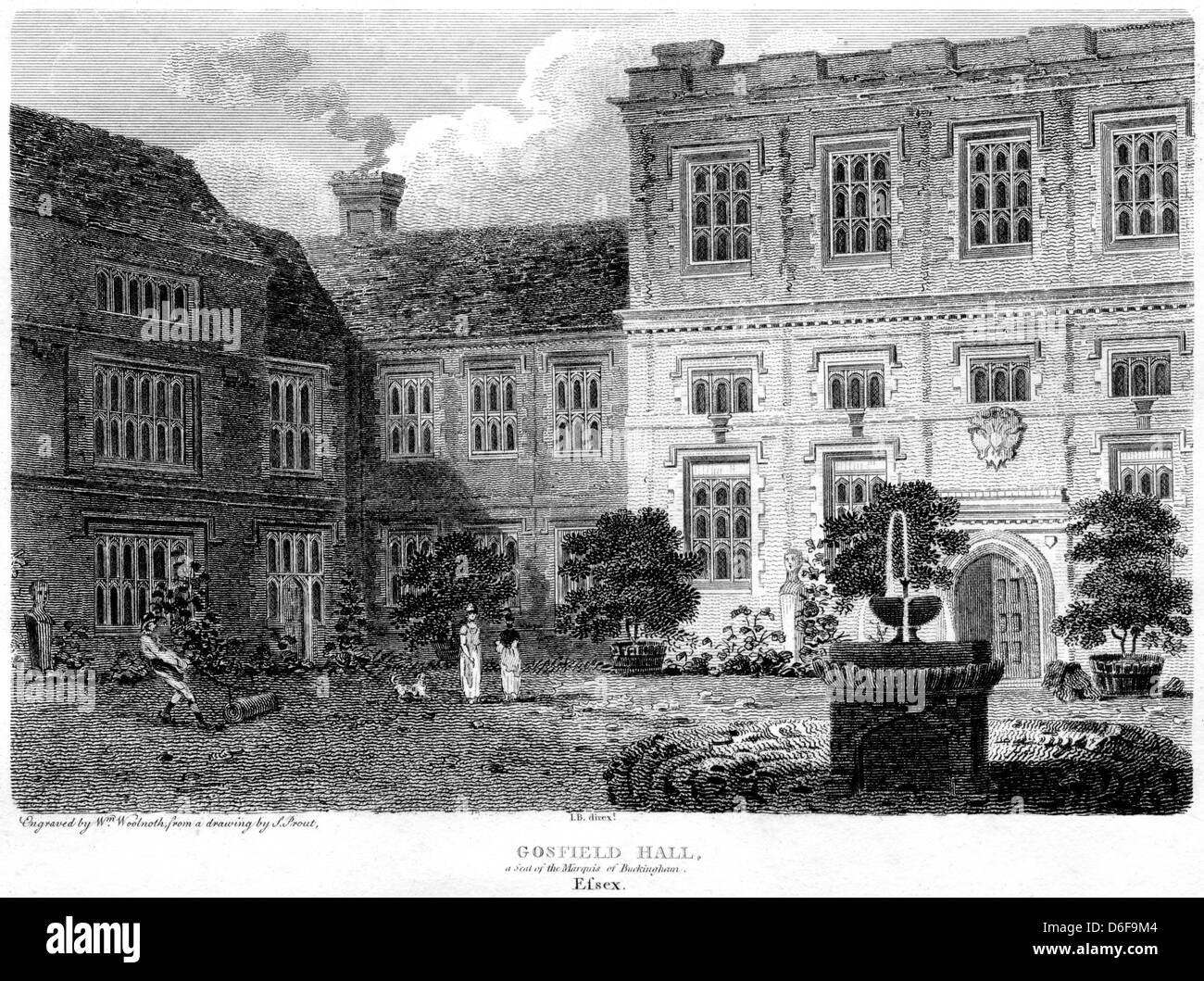 An engraving entitled "Gosfield Hall, (A Seat of the Marquis of ...