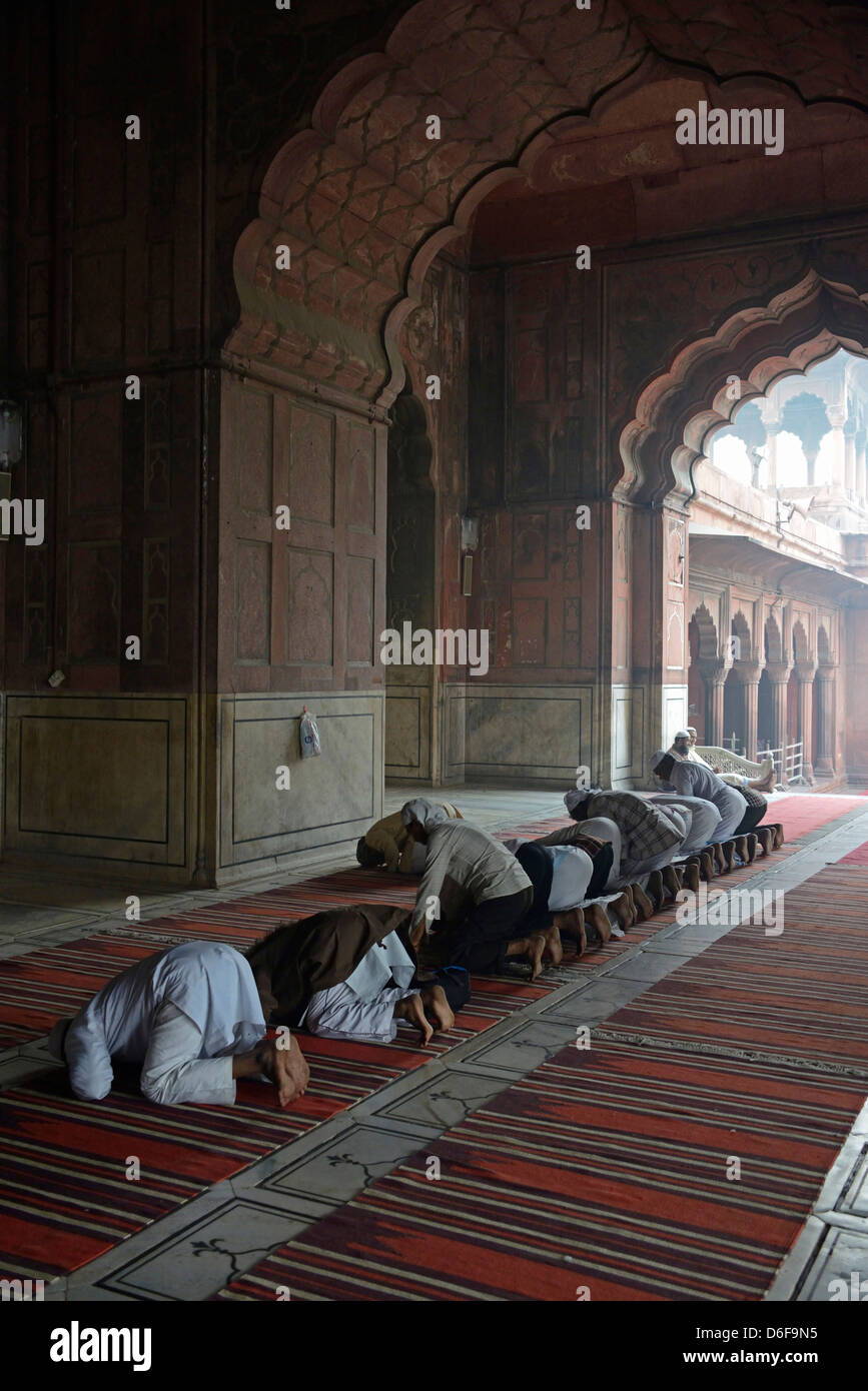 Time For Prayer In The Jami Masjid Indias Largest Mosque In Old