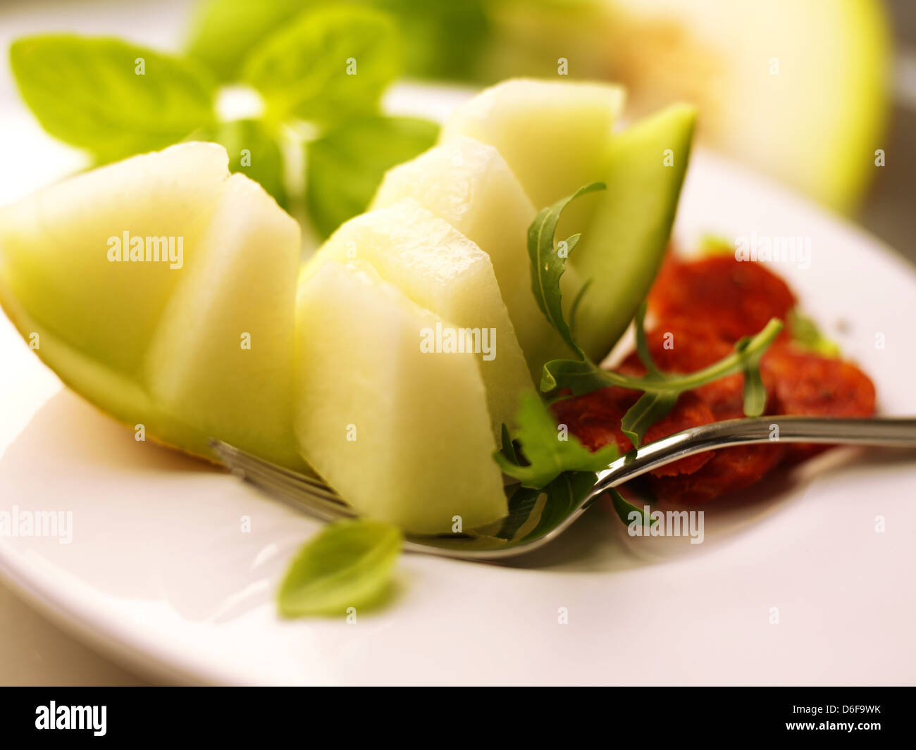Melon and Chorizo Stock Photo - Alamy
