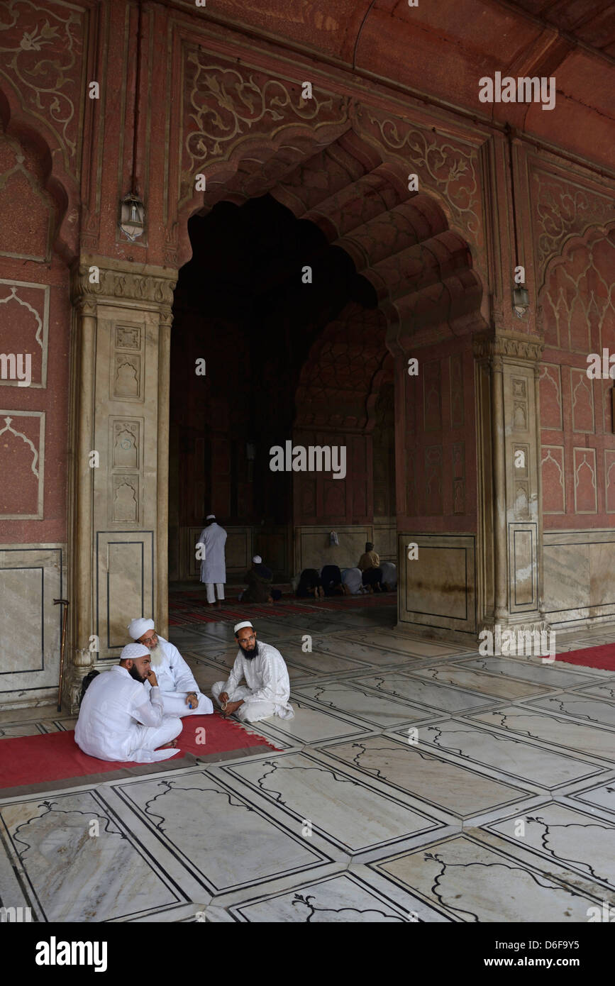 Time For Prayer In The Jami Masjid Indias Largest Mosque In Old