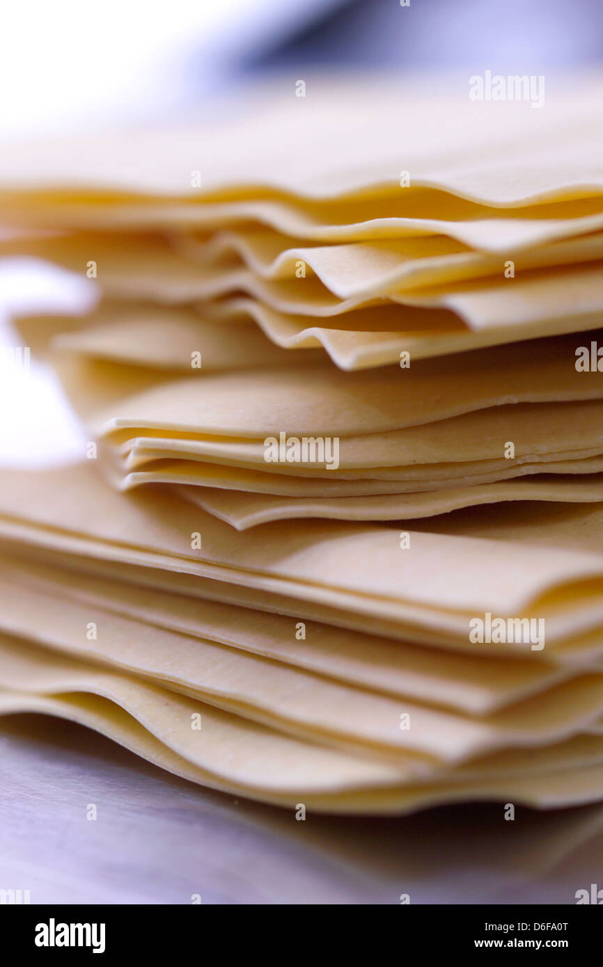 Stack of Lasagne Sheets Stock Photo - Alamy