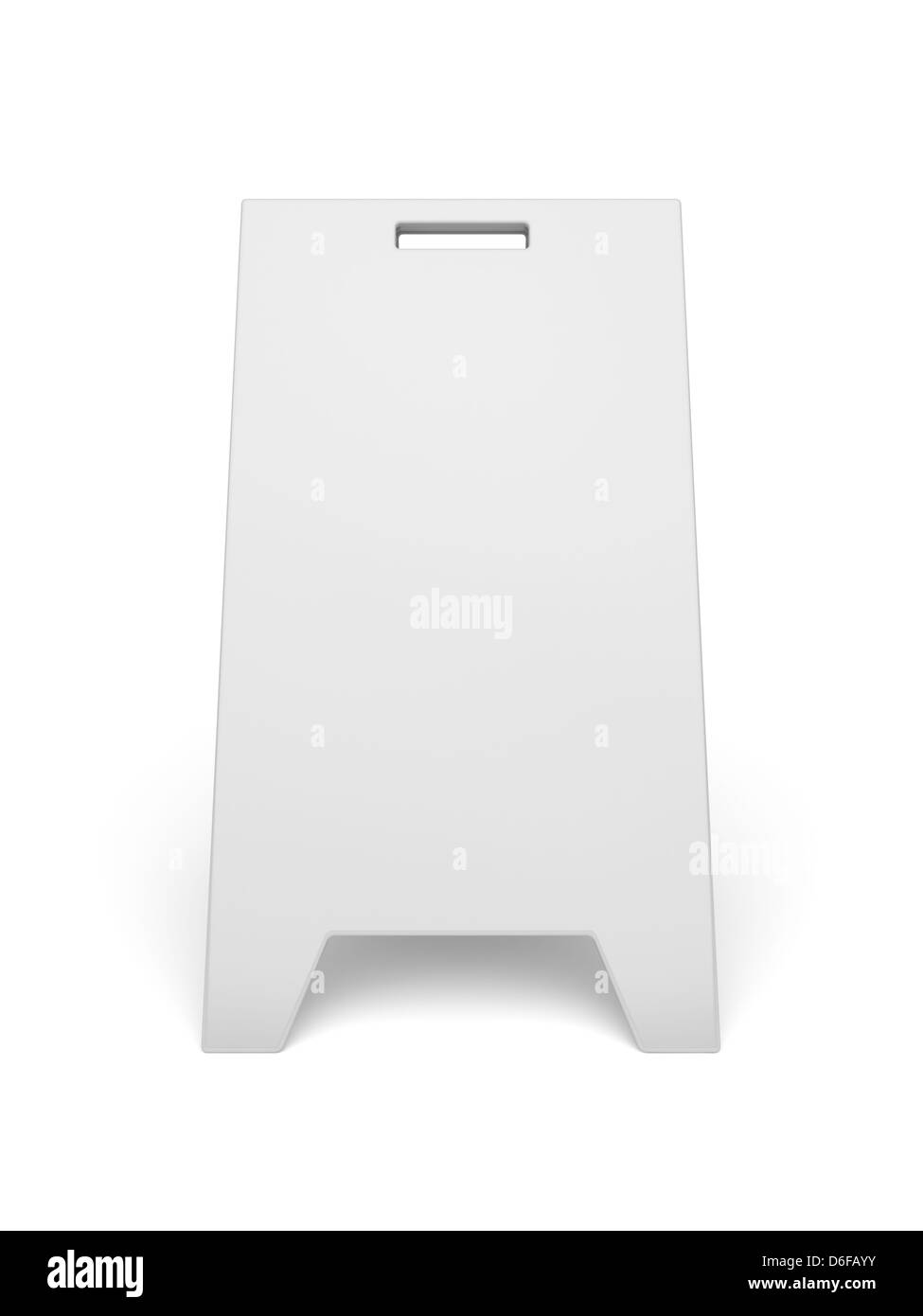 Advertising stand on white background Stock Photo - Alamy