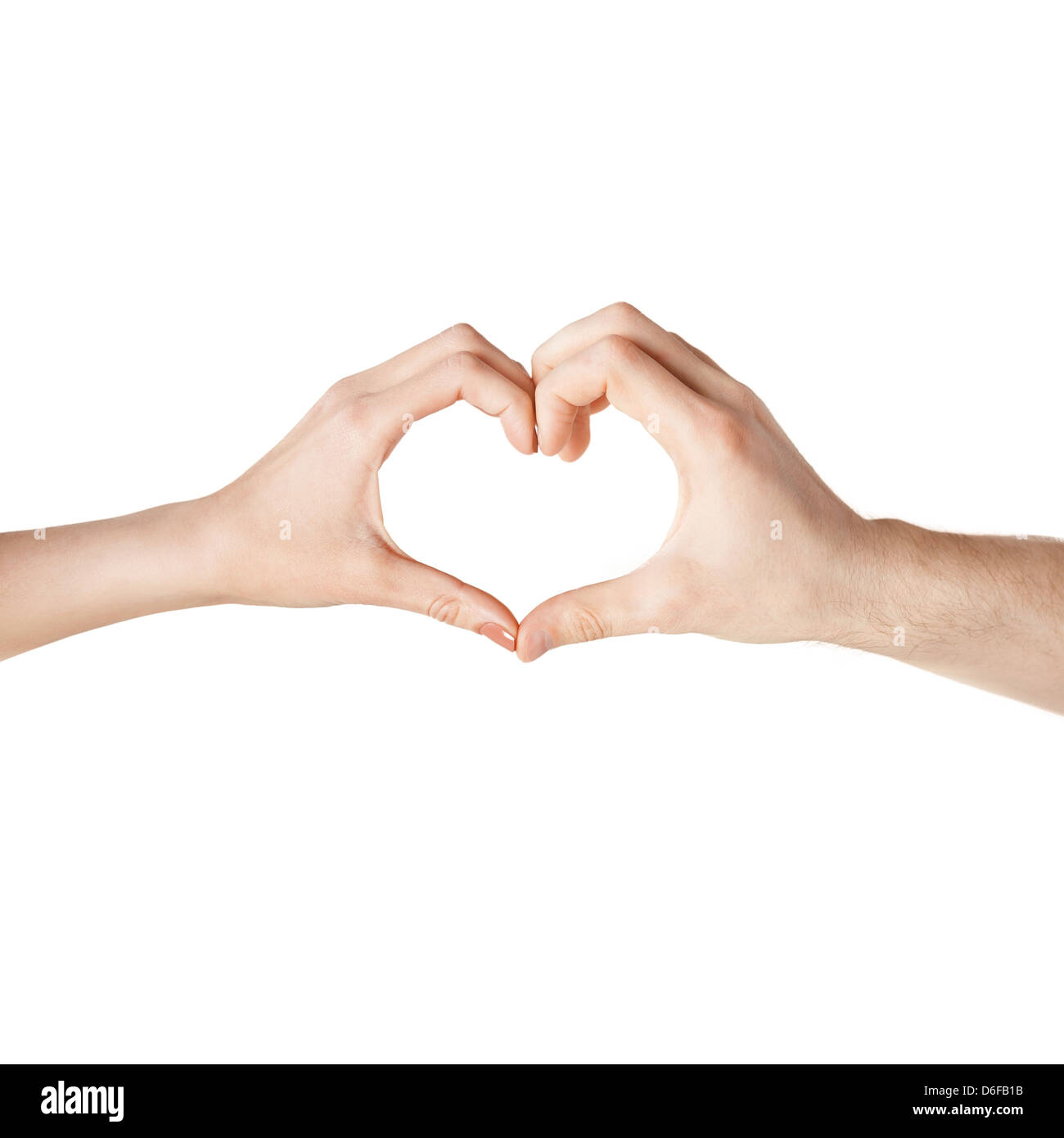 woman and man hands showing heart shape Stock Photo - Alamy