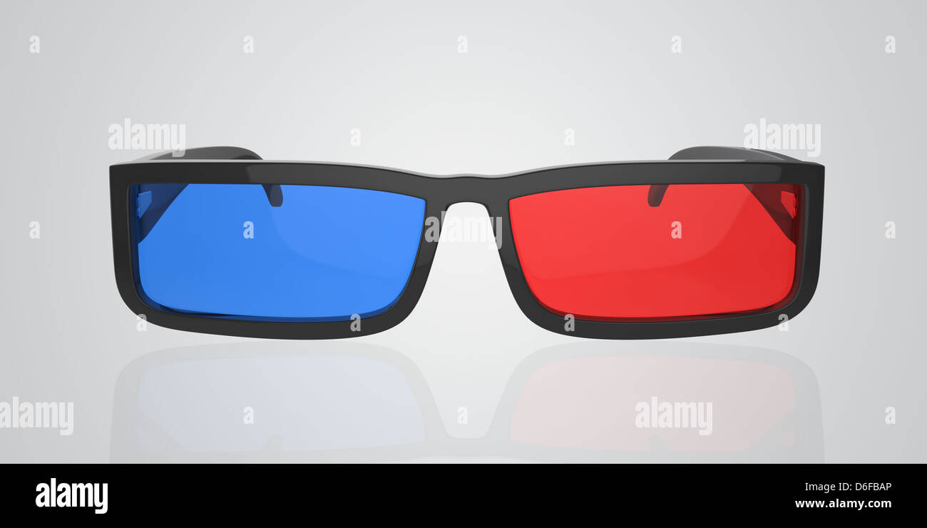 Front view of 3d glasses Stock Photo - Alamy