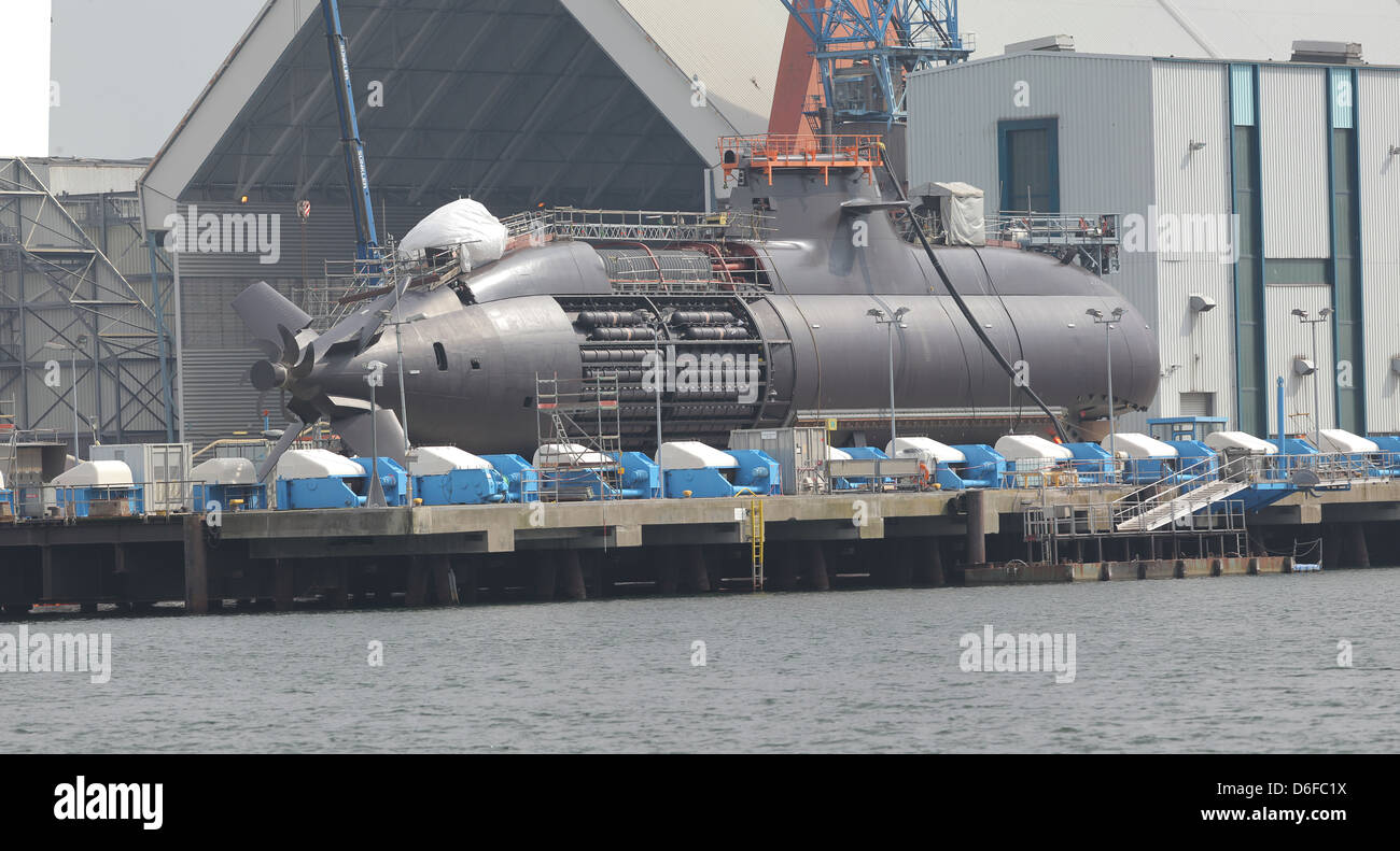 Kiel, Germany, under construction submarine Dolphin-class in the German ...