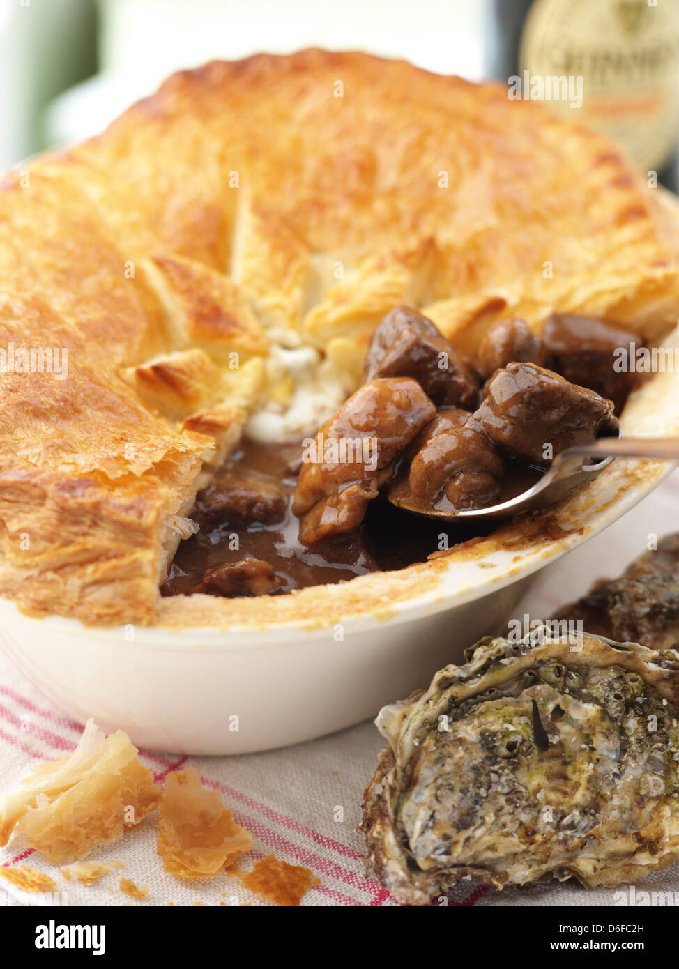 Beef, Guinness and Oyster Pie Stock Photo - Alamy