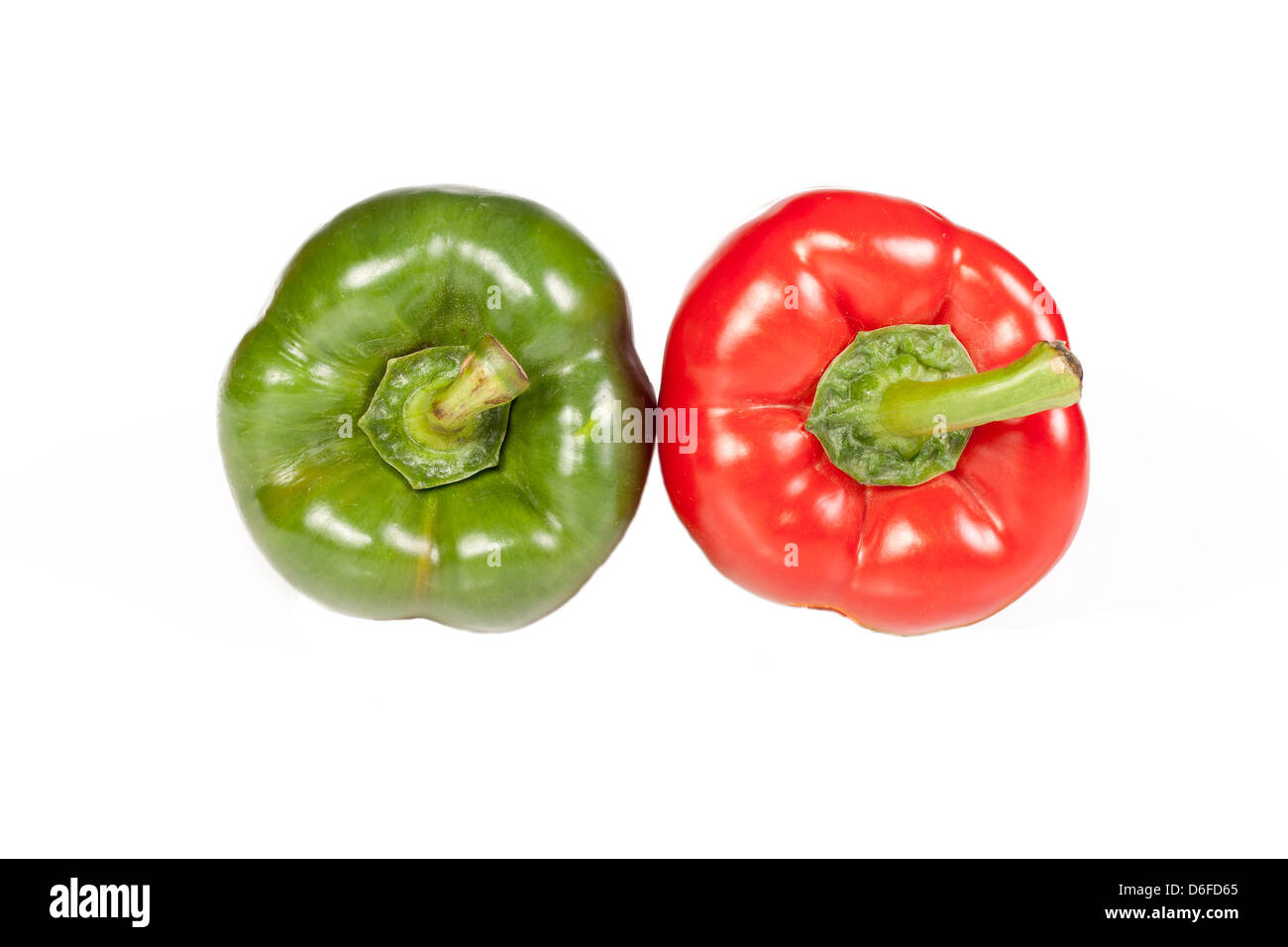 Two peppers isolated on white background Stock Photo - Alamy