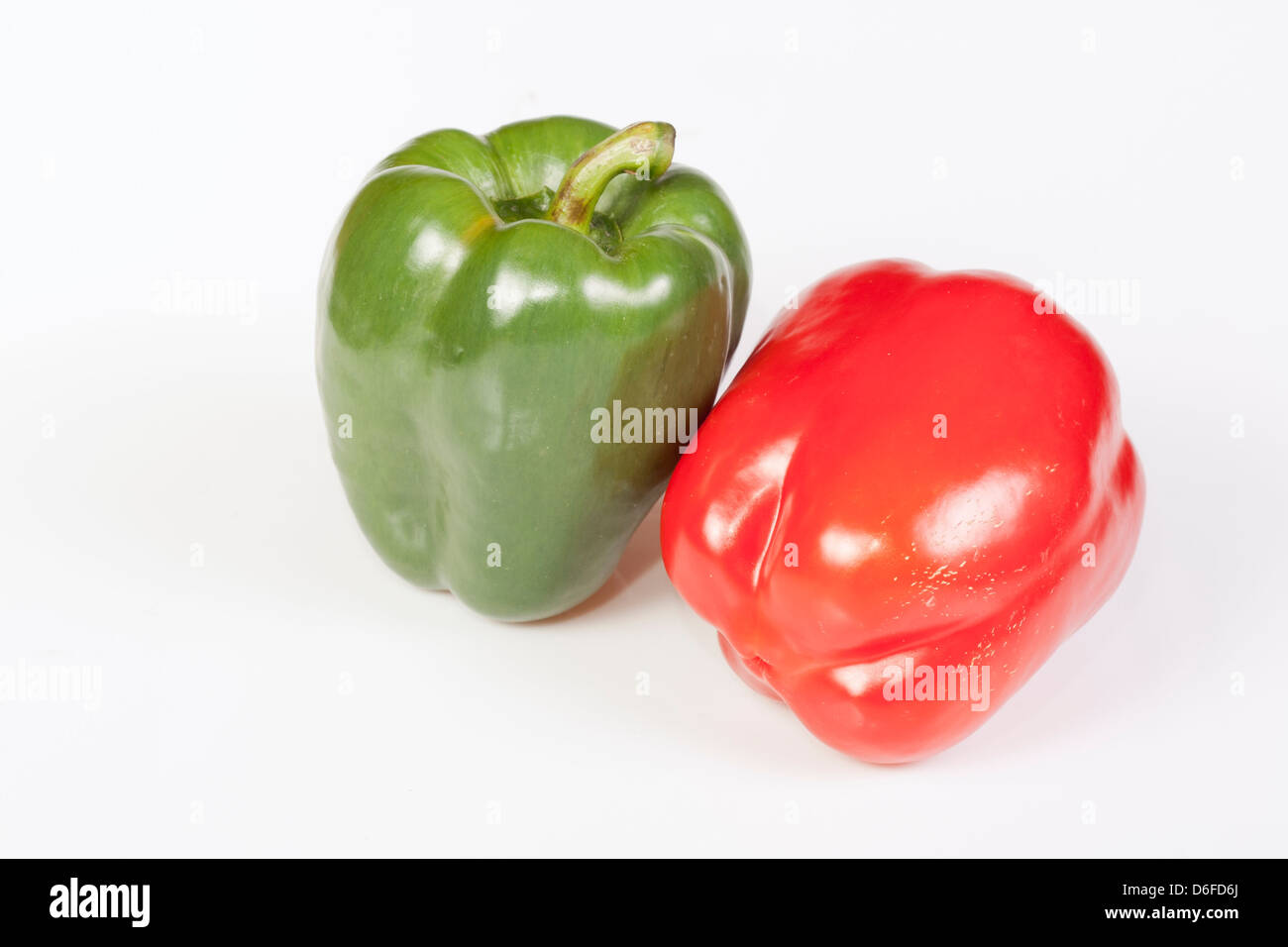 Two peppers isolated on white background Stock Photo - Alamy
