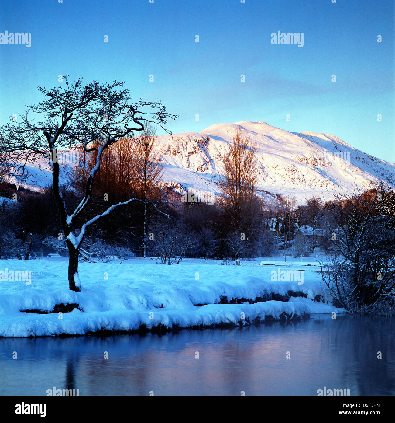 The view of Ben Ledi from Callander at winter Stock Photo - Alamy