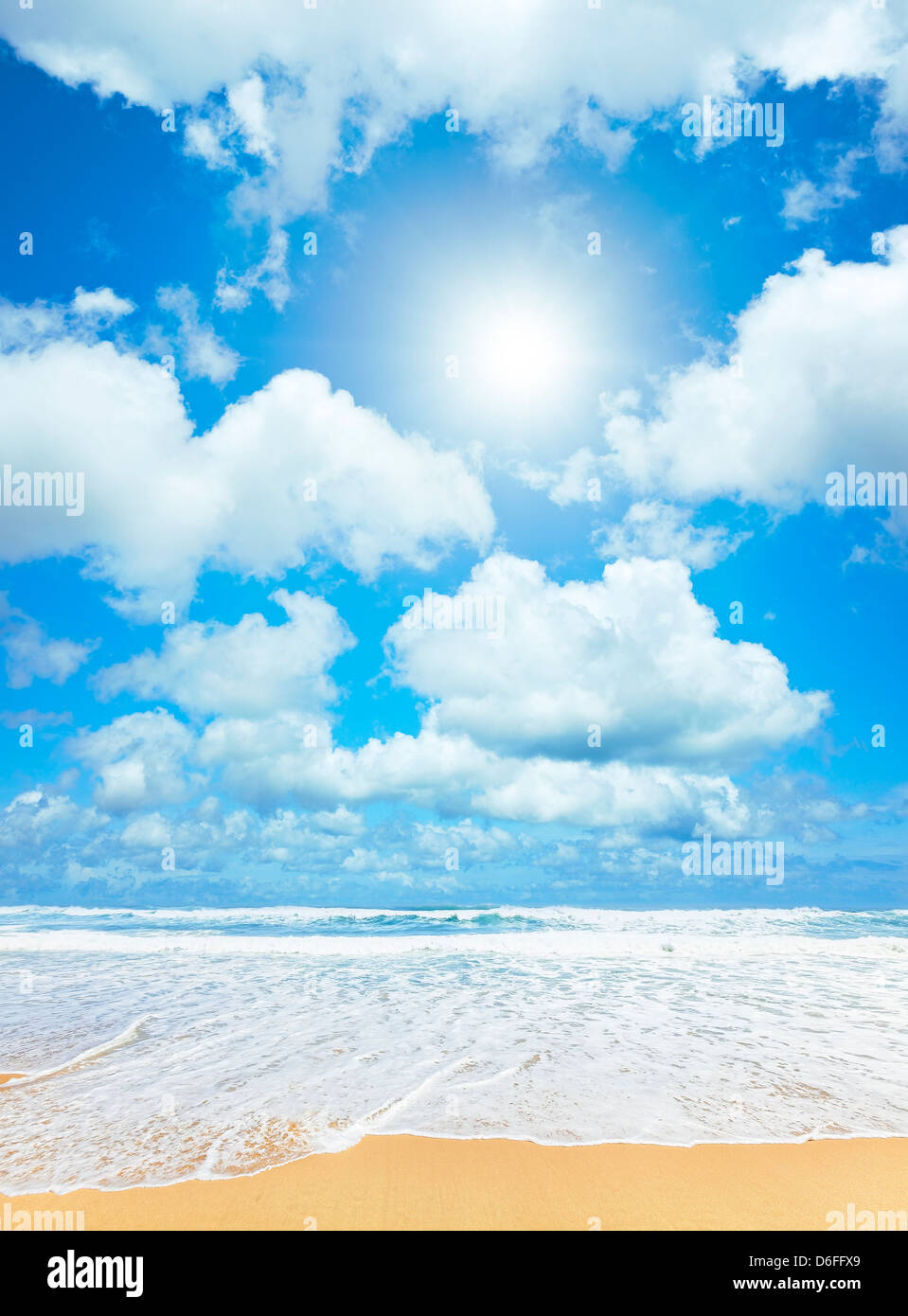 Tropical beach in sunny day Stock Photo - Alamy