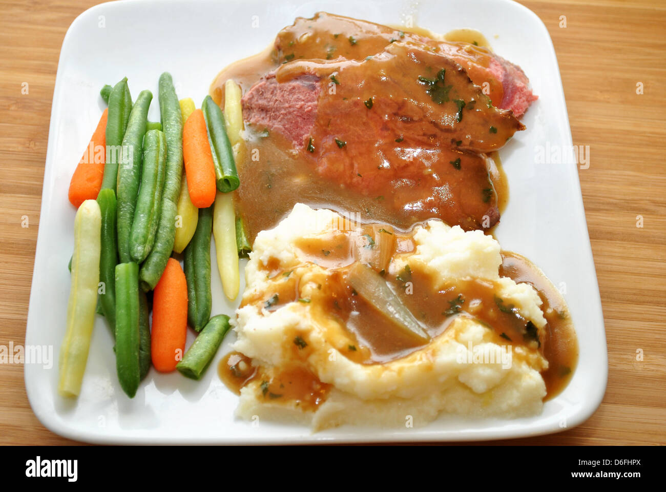 Delicious Well Portioned Healthy Beef Dinner Stock Photo - Alamy