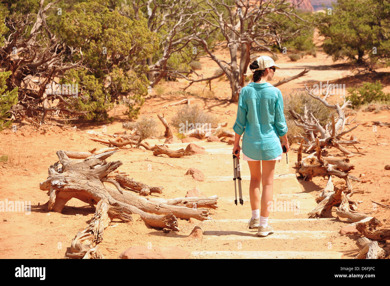 Turquoise woman in the glasses Stock Photo - Alamy