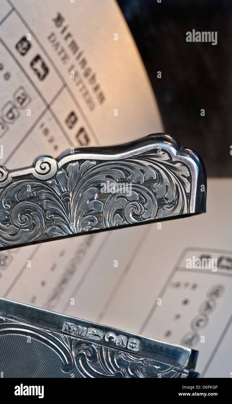 Silver hallmarks hi-res stock photography and images - Alamy