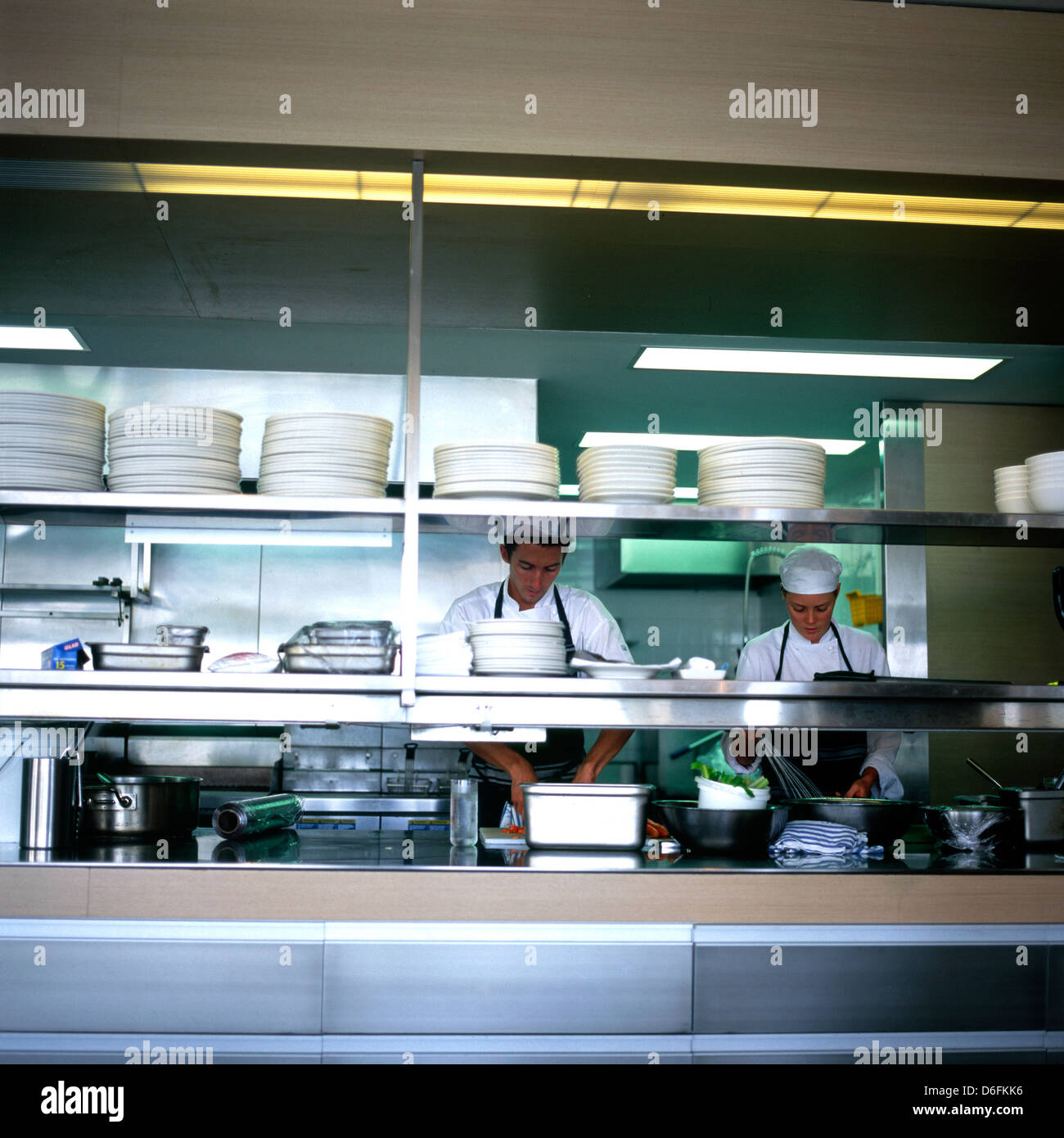 Chefs in Kitchen Stock Photo - Alamy