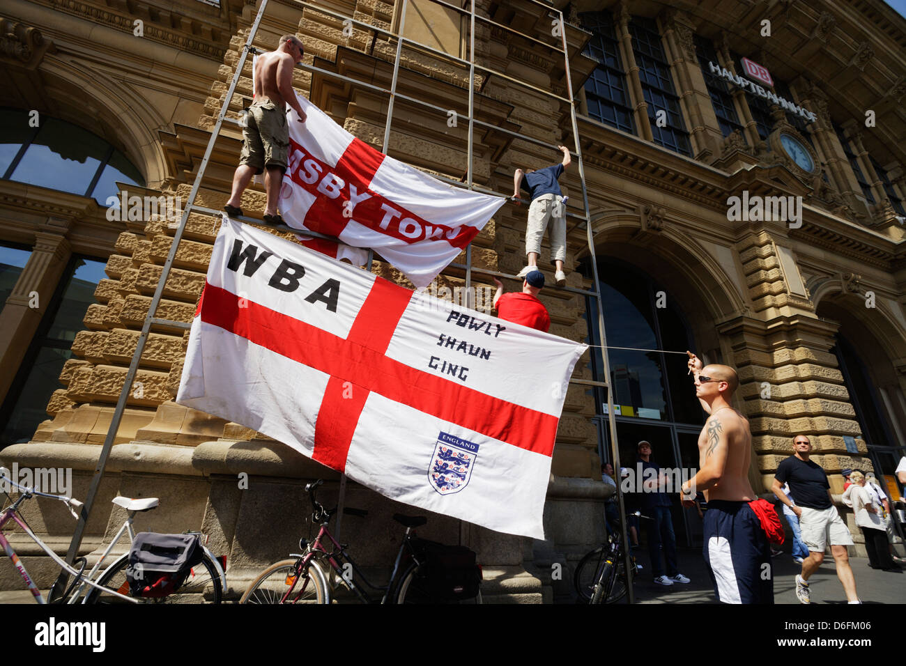 Football fans train station hi-res stock photography and images - Alamy