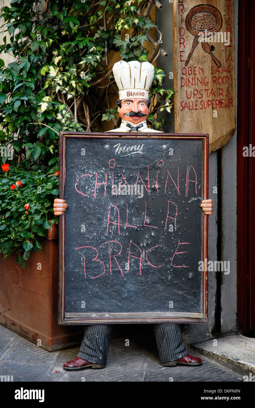 Sign at Italian Restaurant Stock Photo - Alamy