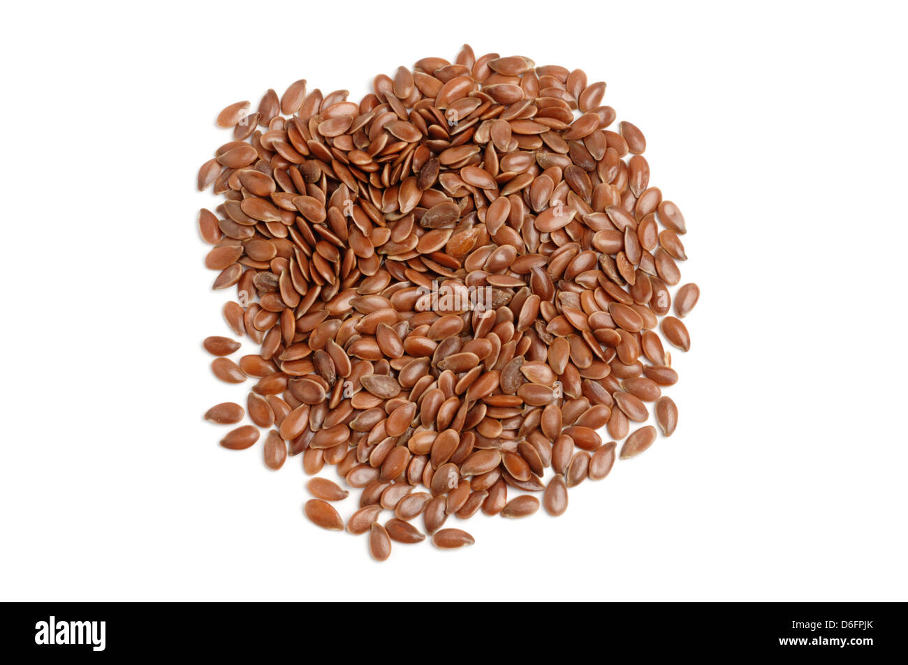 Linseed on white background Stock Photo - Alamy