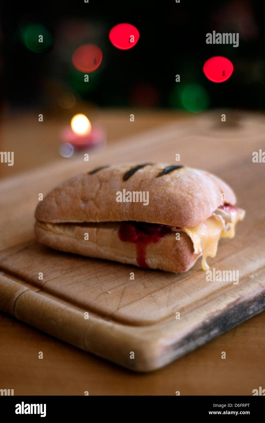 Brie Cranberry Stuffing Ciabatta Stock Photo - Alamy