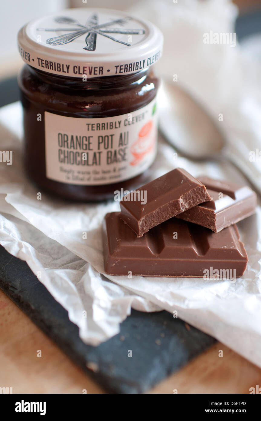 Chocolate base in jar Stock Photo - Alamy