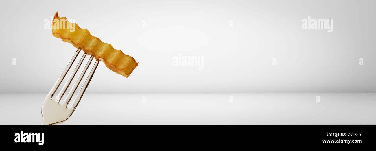 Crinkle cut chip/ Single fry Stock Photo - Alamy