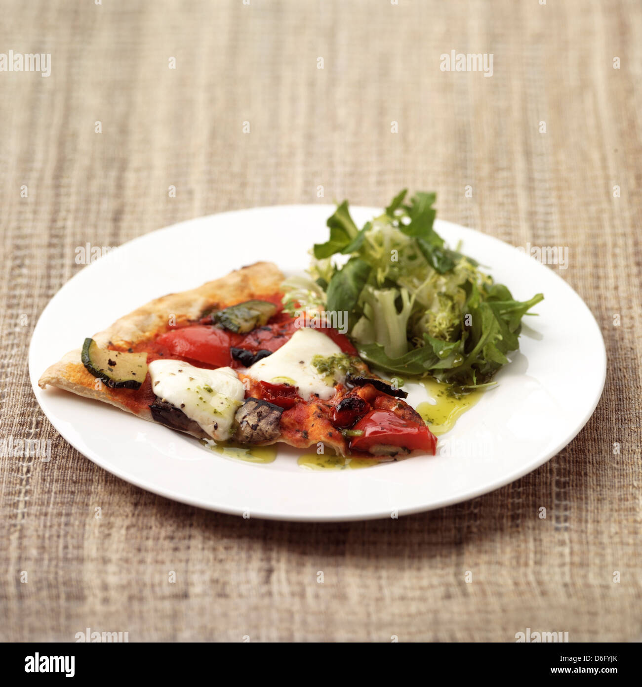 Vegetable Pizza with Rocket Stock Photo - Alamy