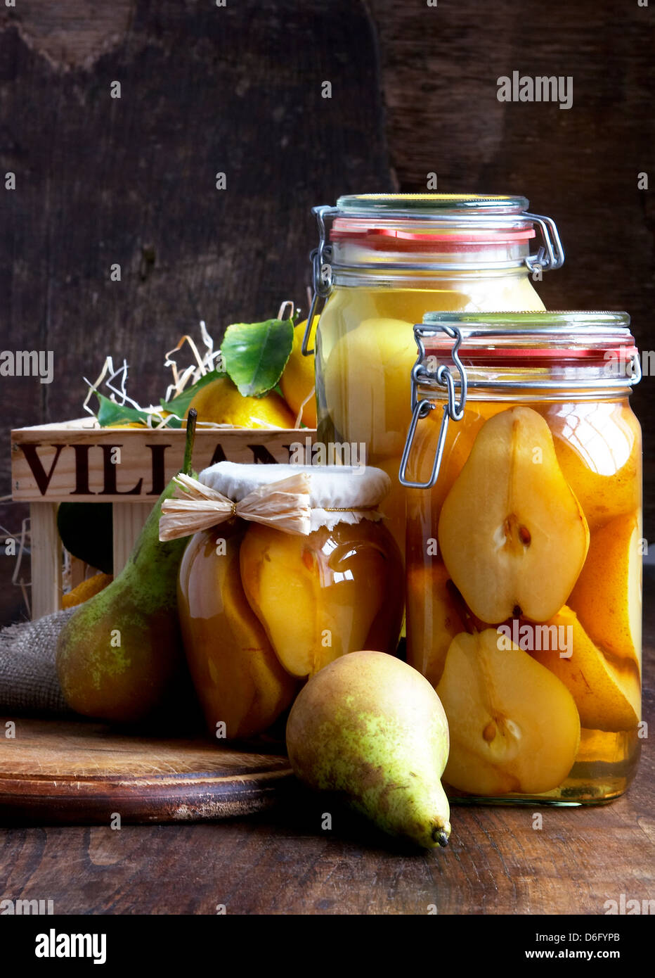 Jars of Fruit Stock Photo - Alamy