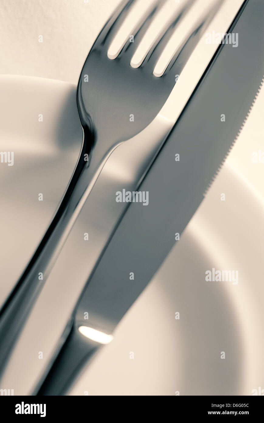 knife and fork Stock Photo - Alamy