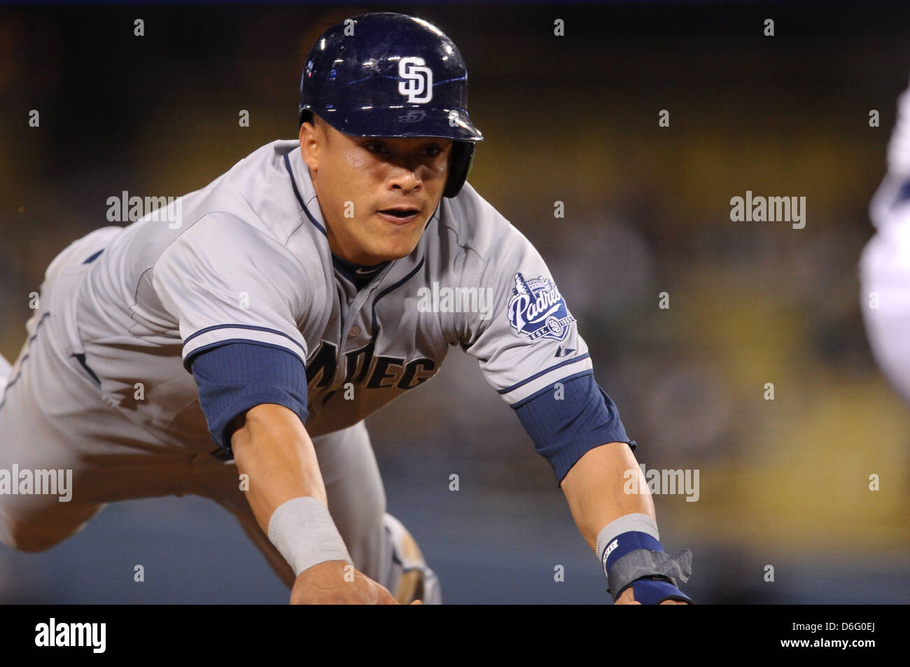 Los Angeles, CA, USA. April 17, 2013. San Diego Padres shortstop Everth ...