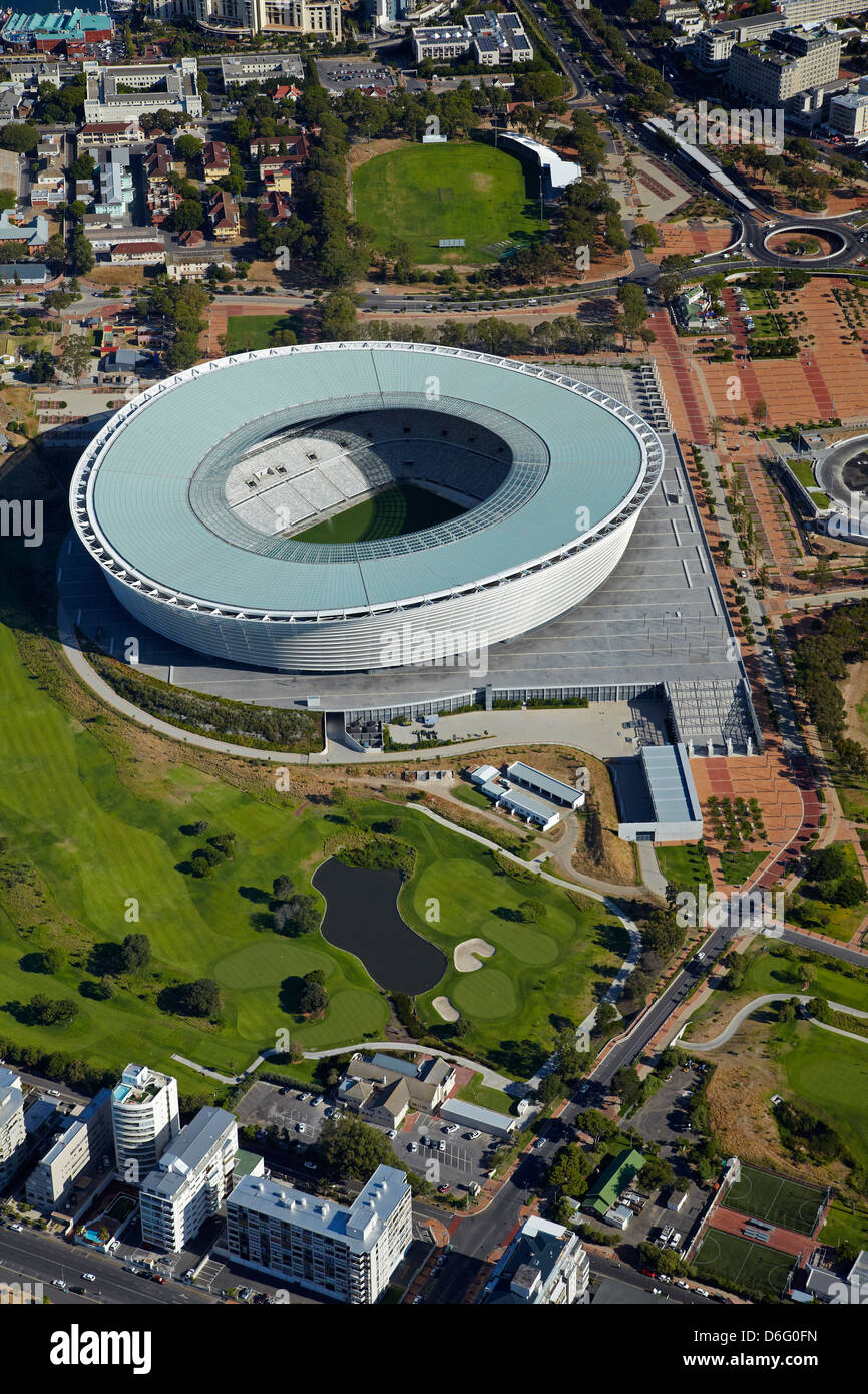 Cape Town Stadium, Cape Town, South Africa - aerial Stock Photo - Alamy