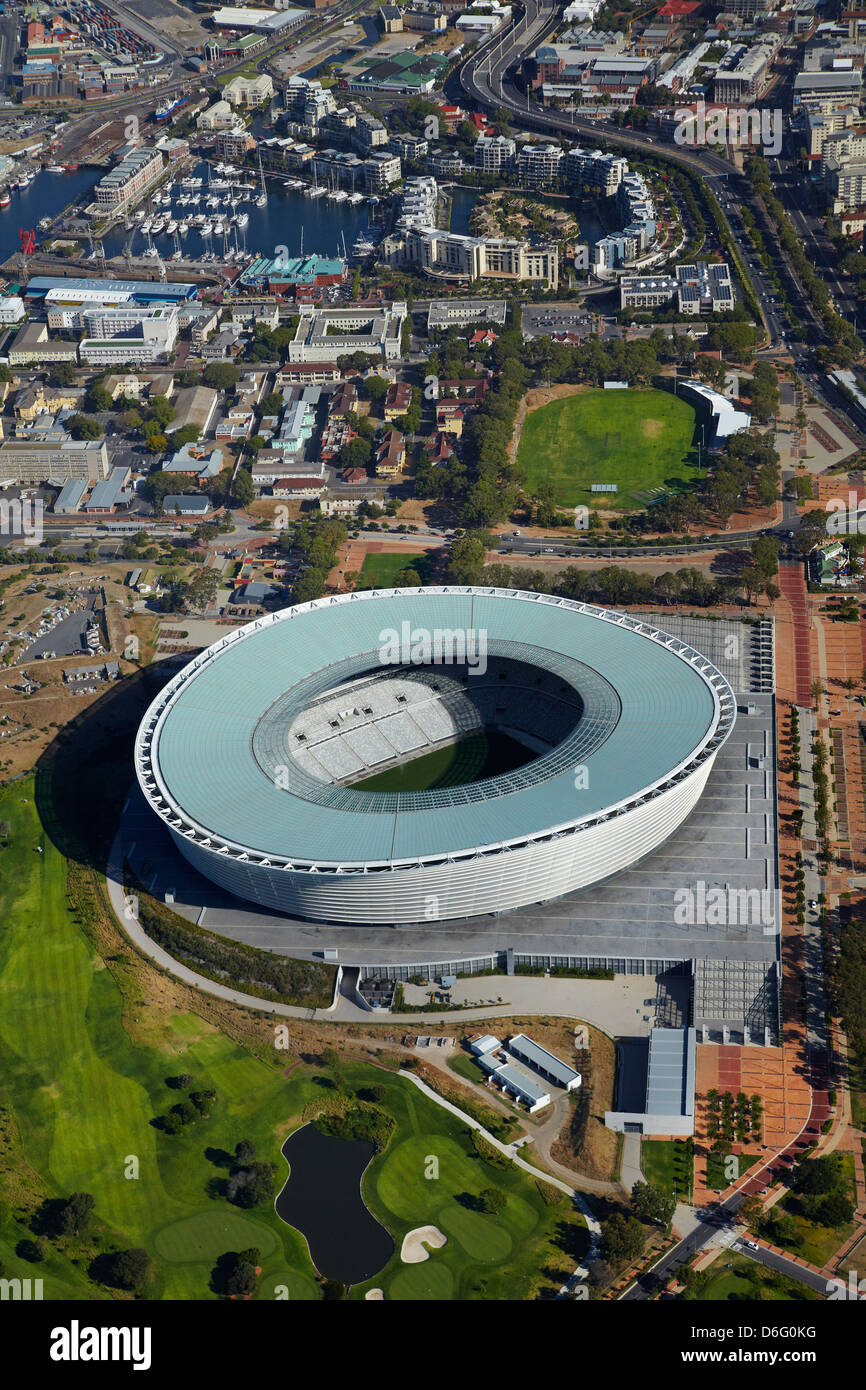 Cape Town Stadium, Cape Town, South Africa - aerial Stock Photo - Alamy
