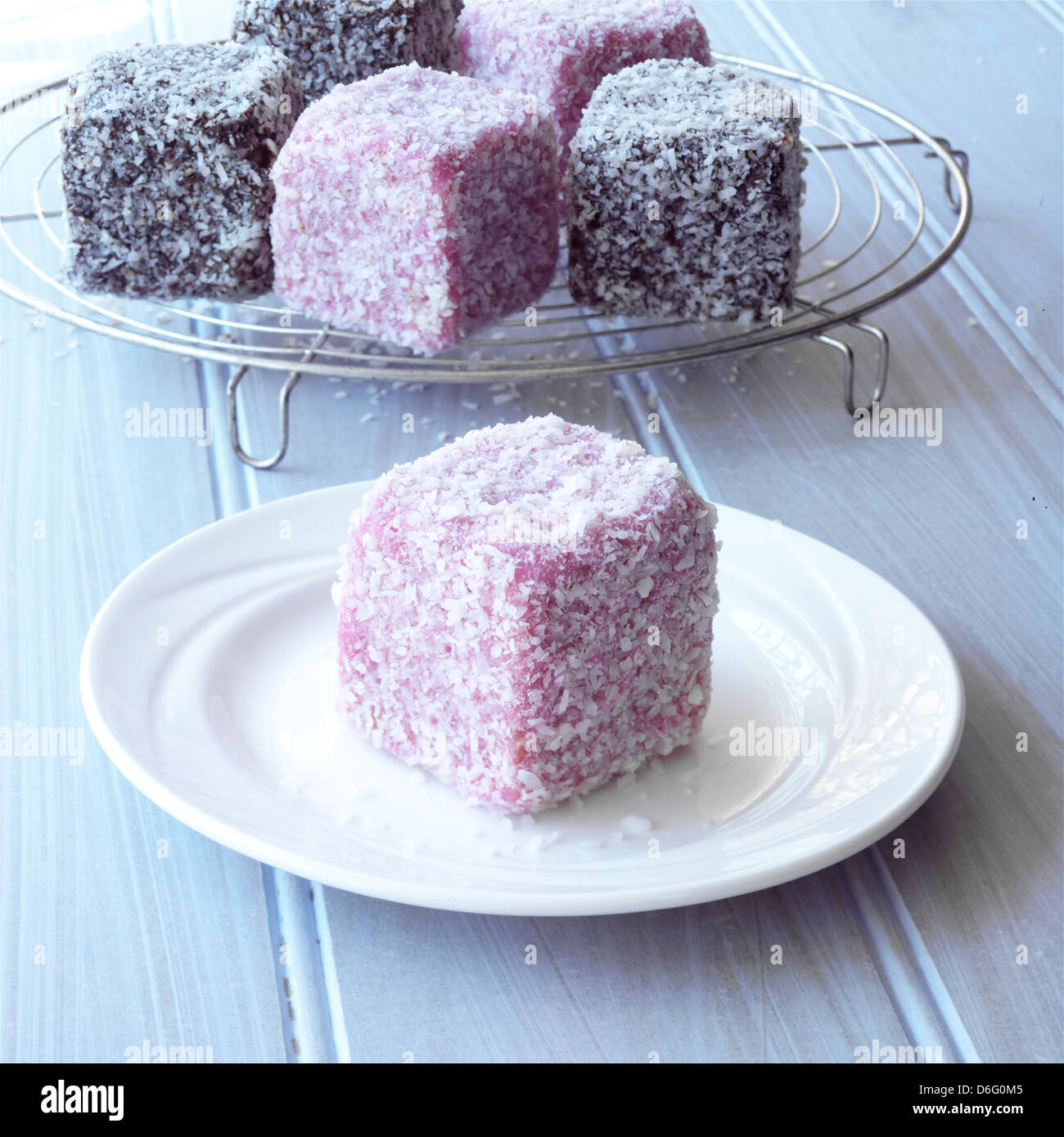 Pink lamington cake hi-res stock photography and images - Alamy