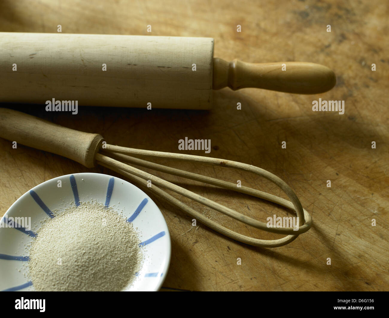 Baking props and Yeast Stock Photo - Alamy