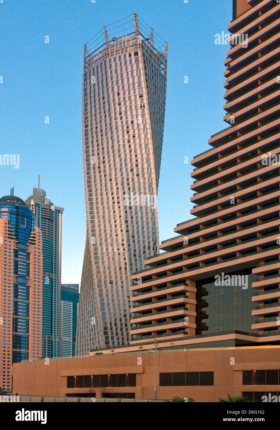 Infinity Tower in the Dubai Marina Area, United Arab Emirates Stock ...
