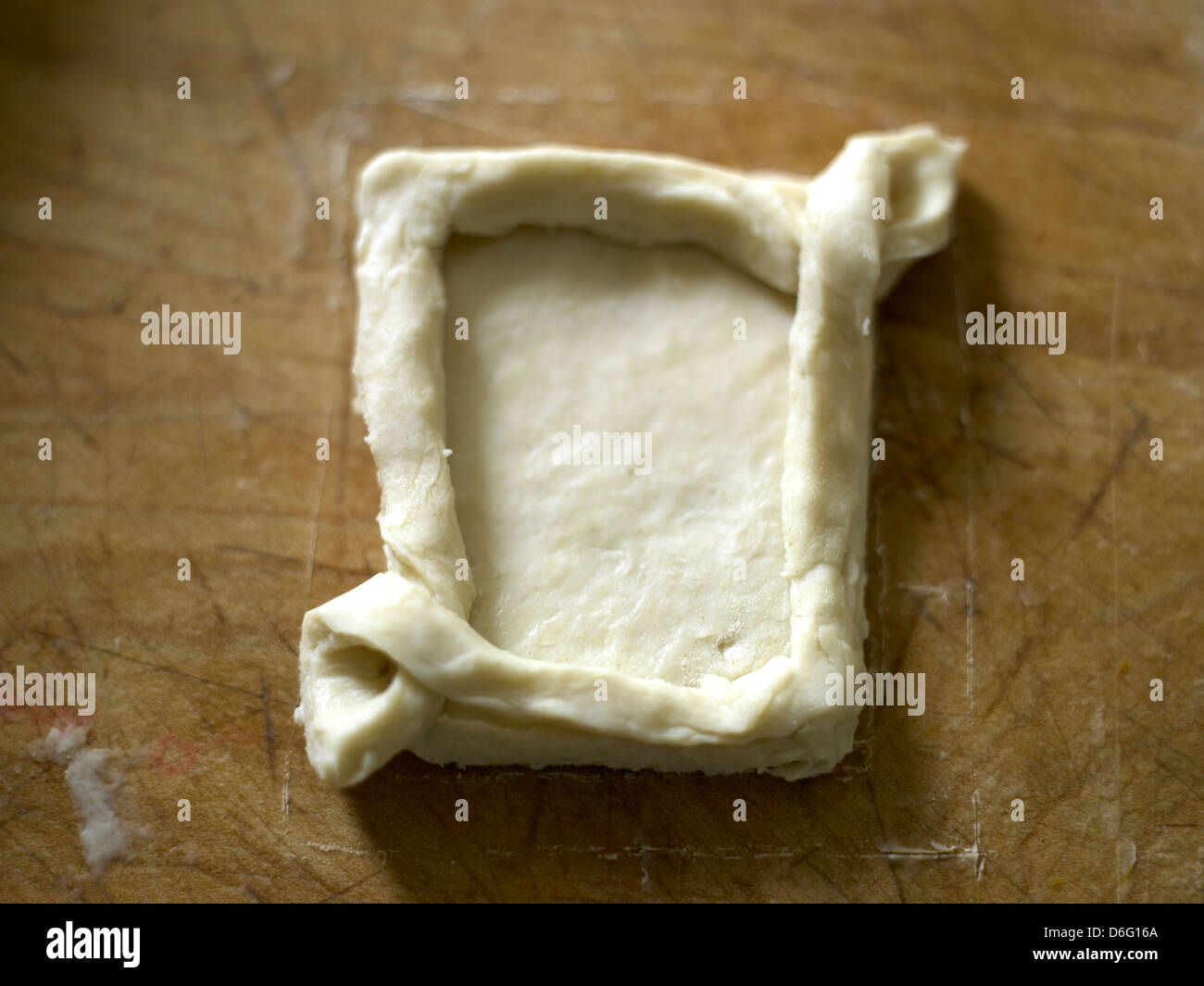 cutting pastry squares - with recipe / step shot Stock Photo - Alamy