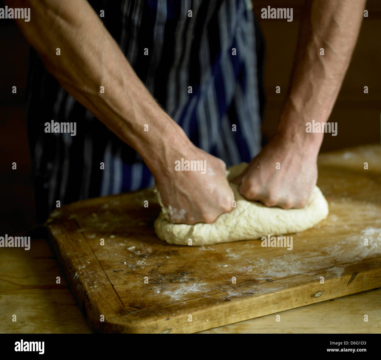 Kneading dough - with recipe /step shot Stock Photo - Alamy