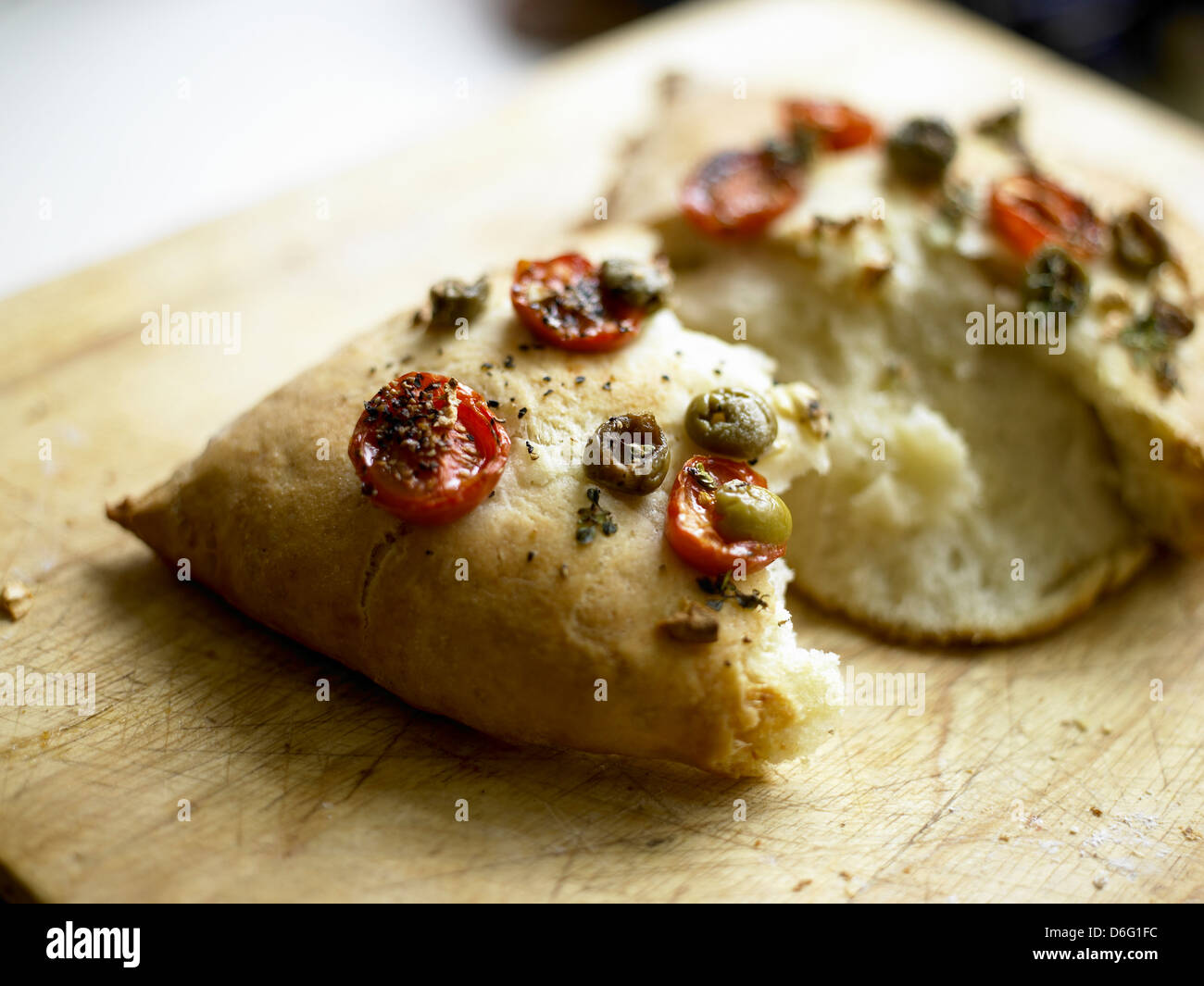 Torn italian style bread - with recipe Stock Photo - Alamy