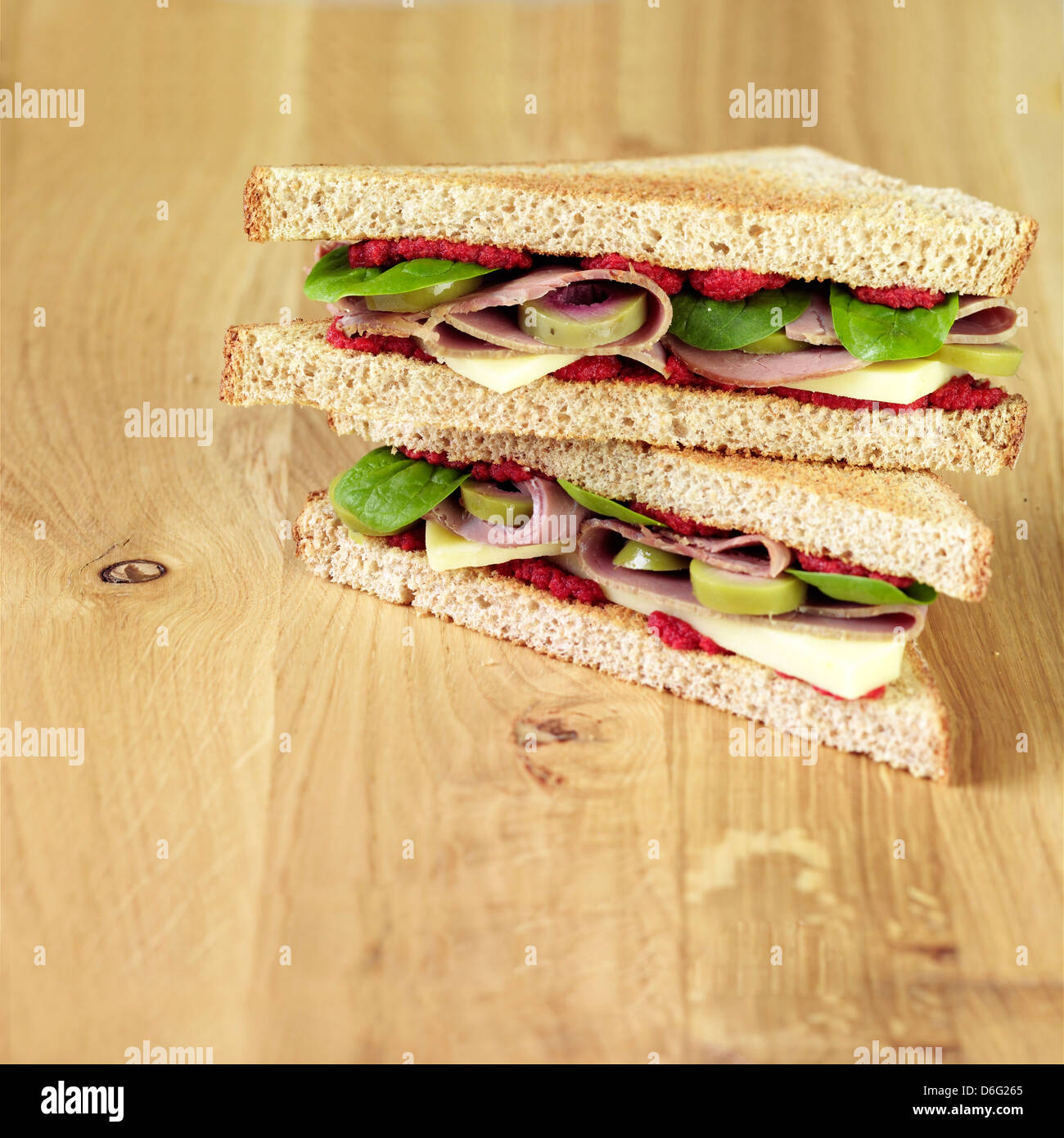 Beef, Cheese and Olive Sandwich Stock Photo - Alamy