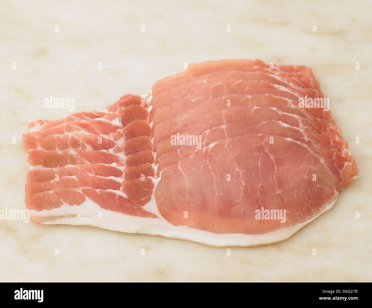 Rashers of Cured Bacon Stock Photo - Alamy