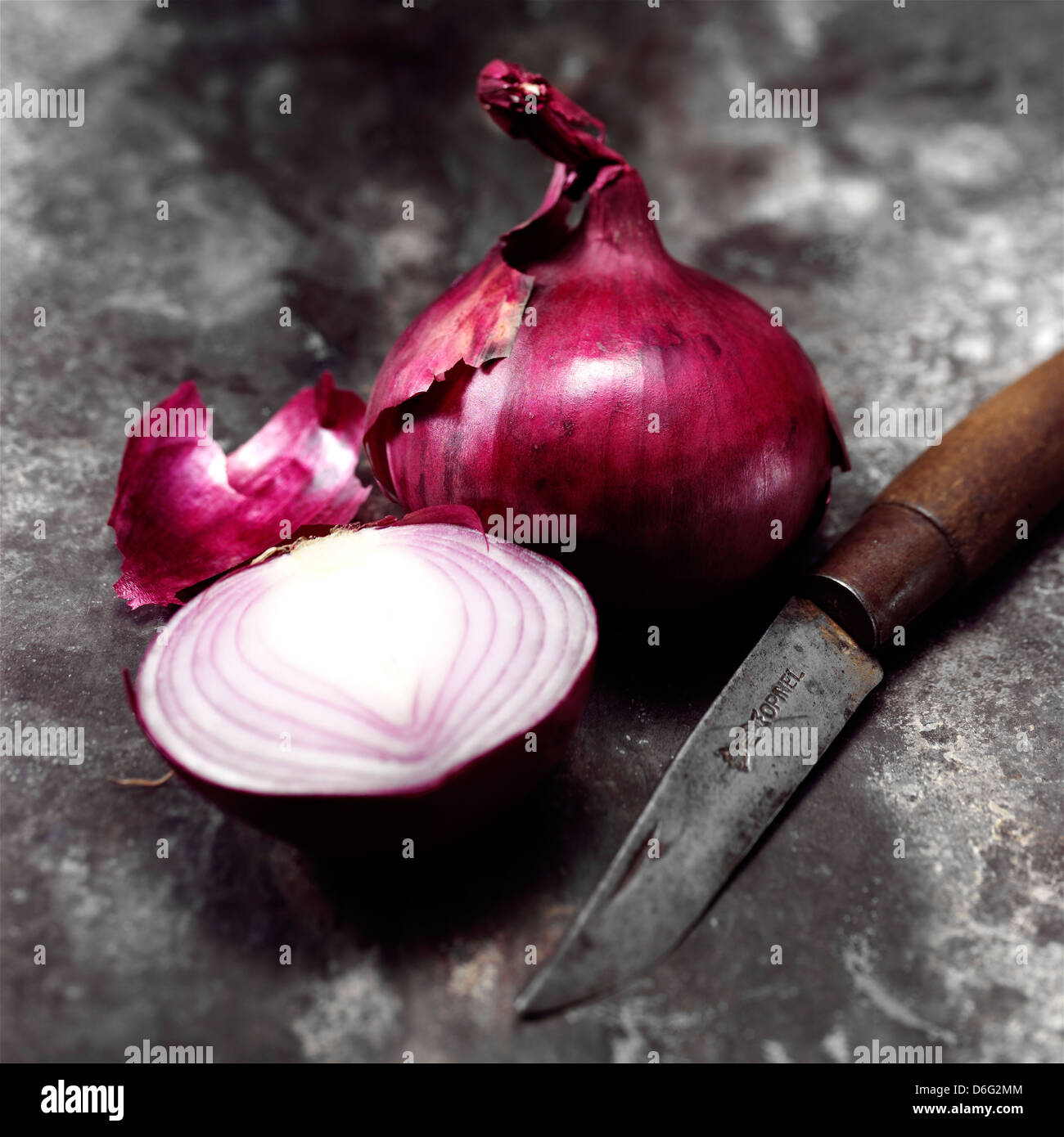 Sliced Red Onion Stock Photo - Alamy