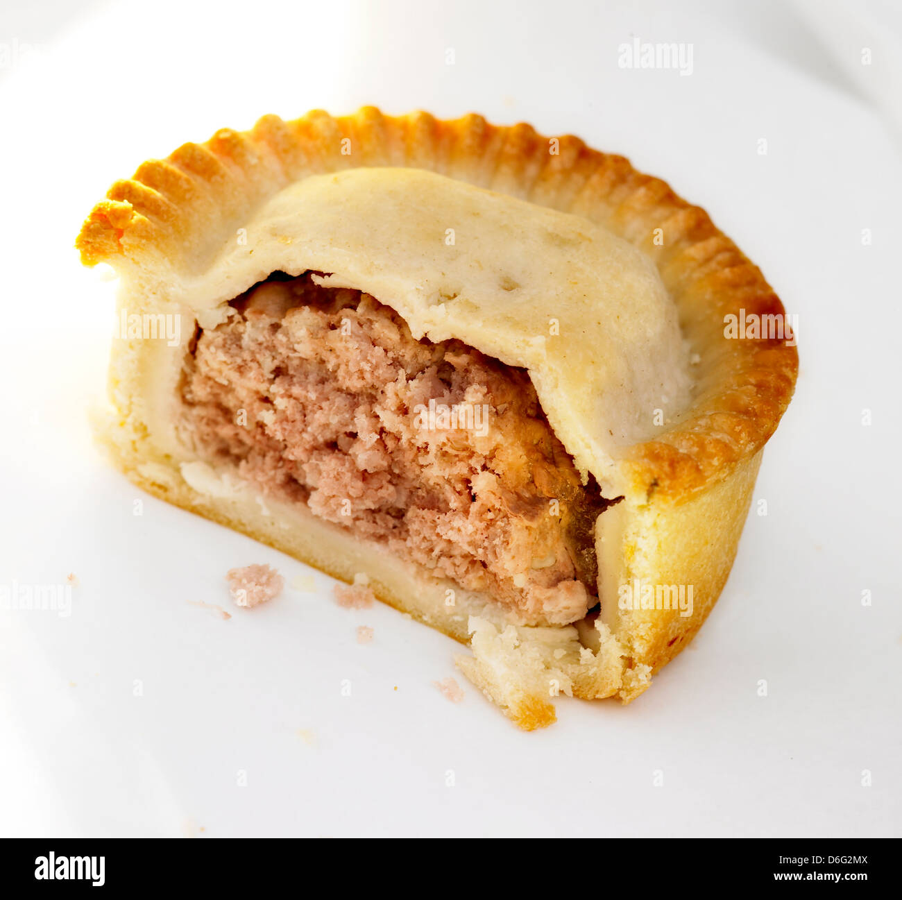 Meat pie cut Stock Photo - Alamy
