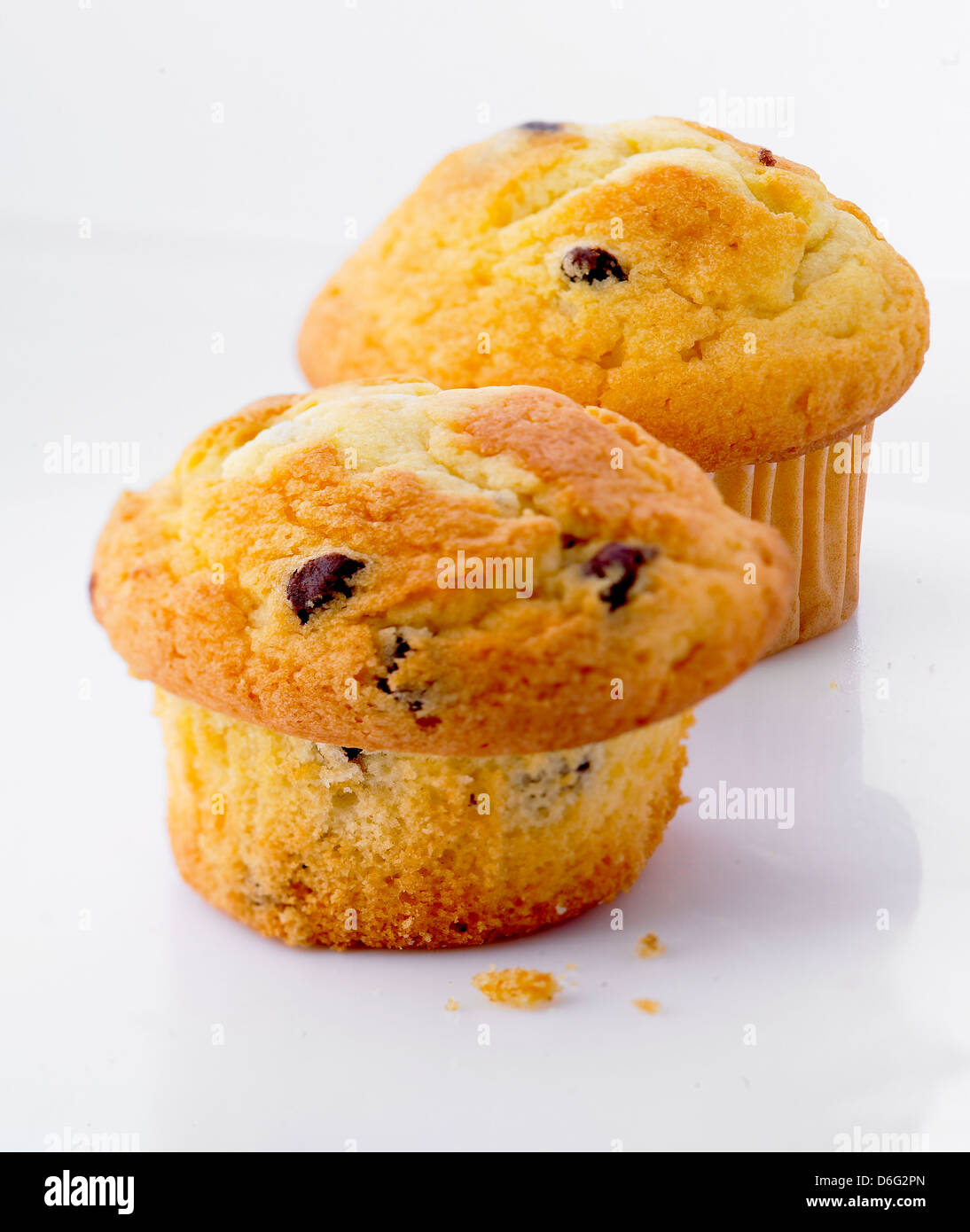 Two chocolate chip muffins hi-res stock photography and images - Alamy