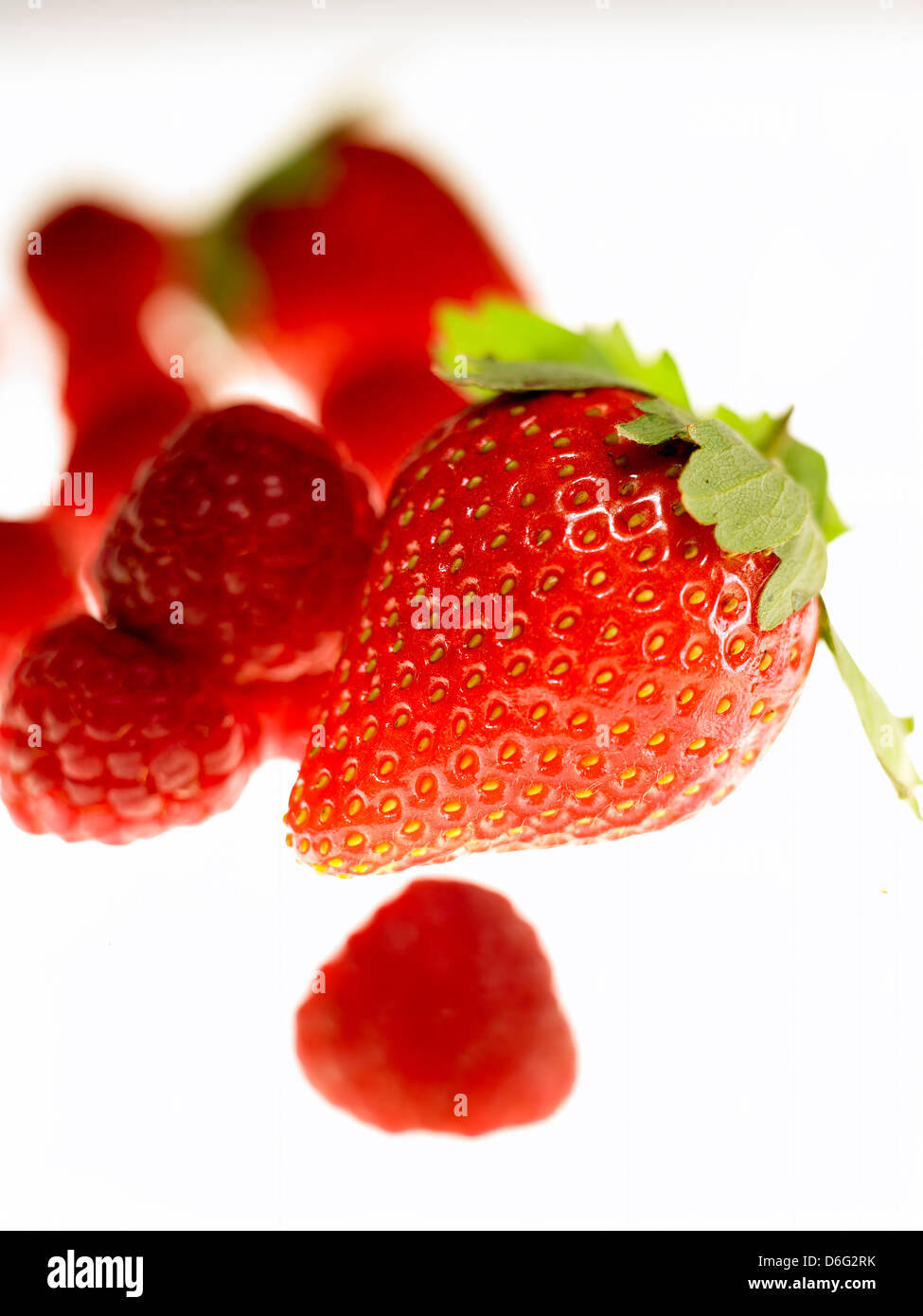 Strawberry and Raspberries Stock Photo - Alamy