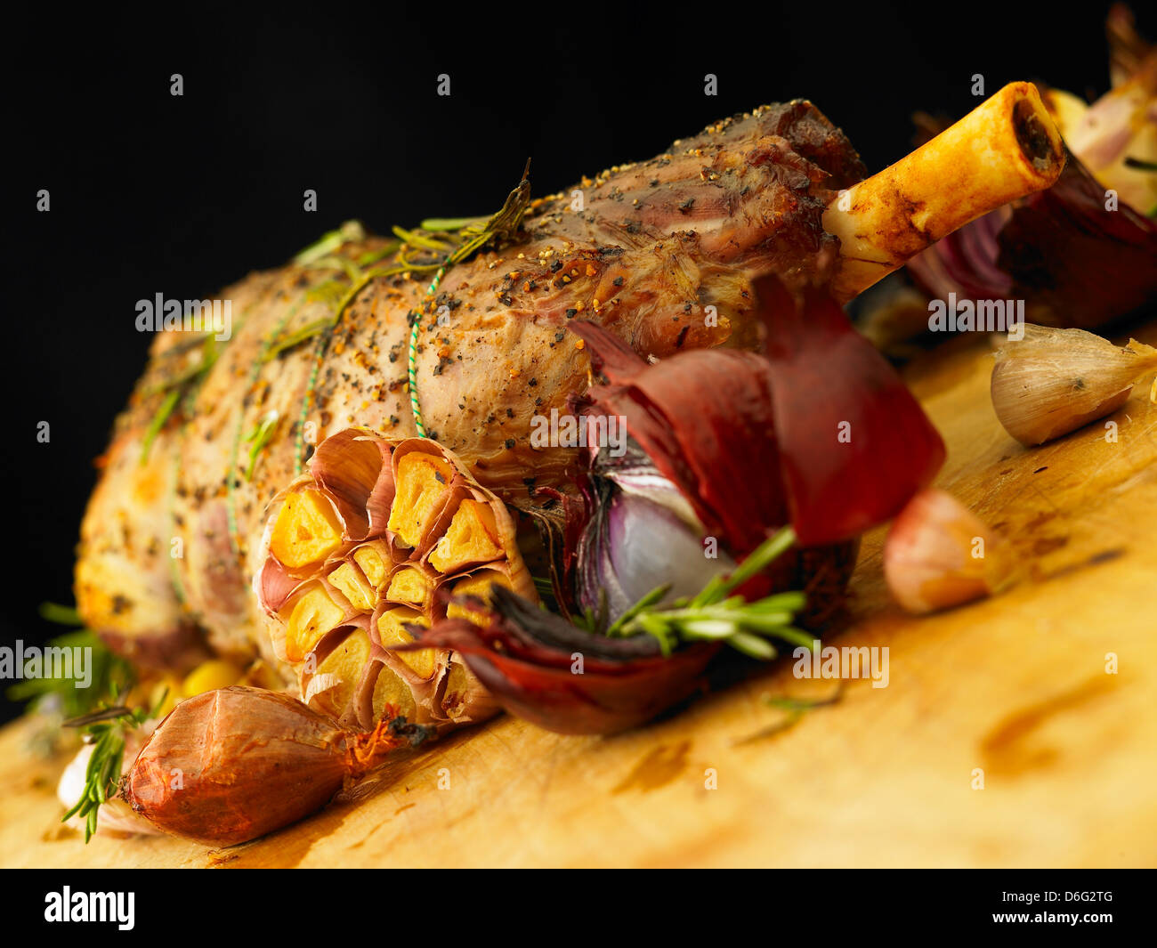 Stuffed leg of lamb hi-res stock photography and images - Alamy