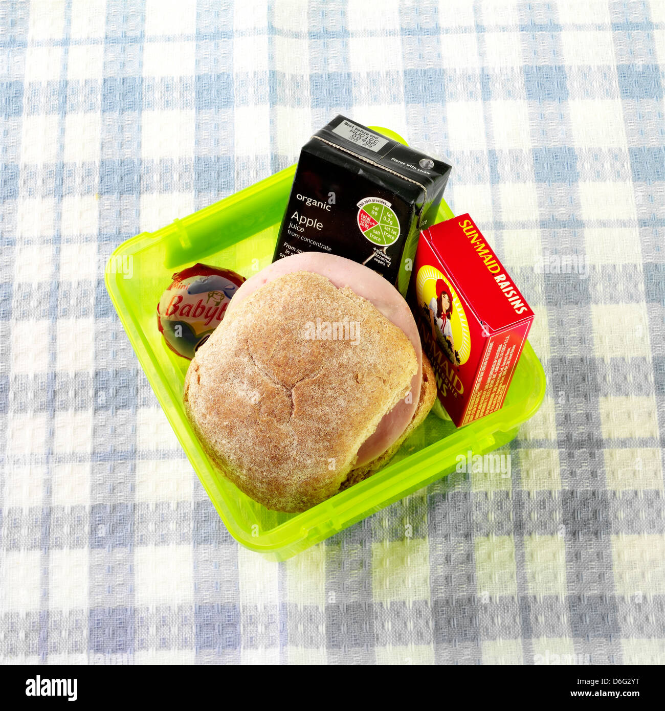Ham roll lunch box Stock Photo - Alamy
