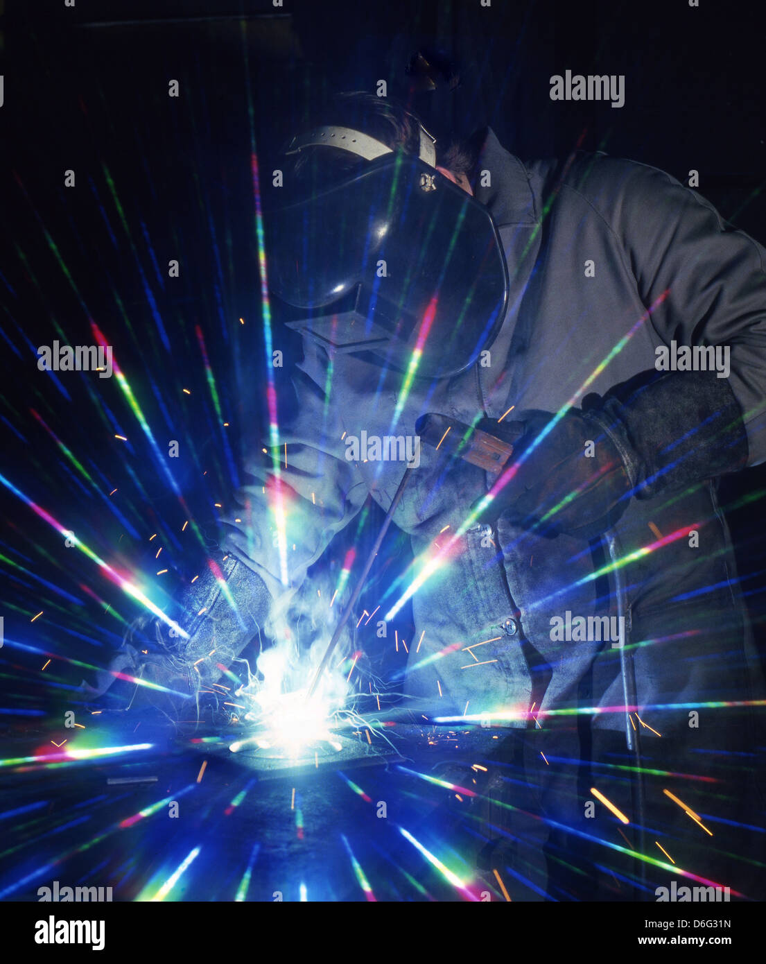 Electric arc welding Stock Photo - Alamy