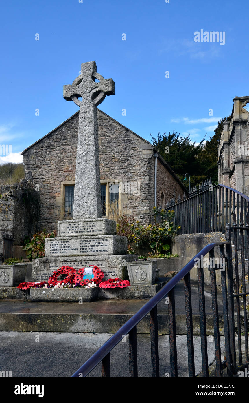 War memorial in the village of Axbridge, somerset, England Stock Photo ...