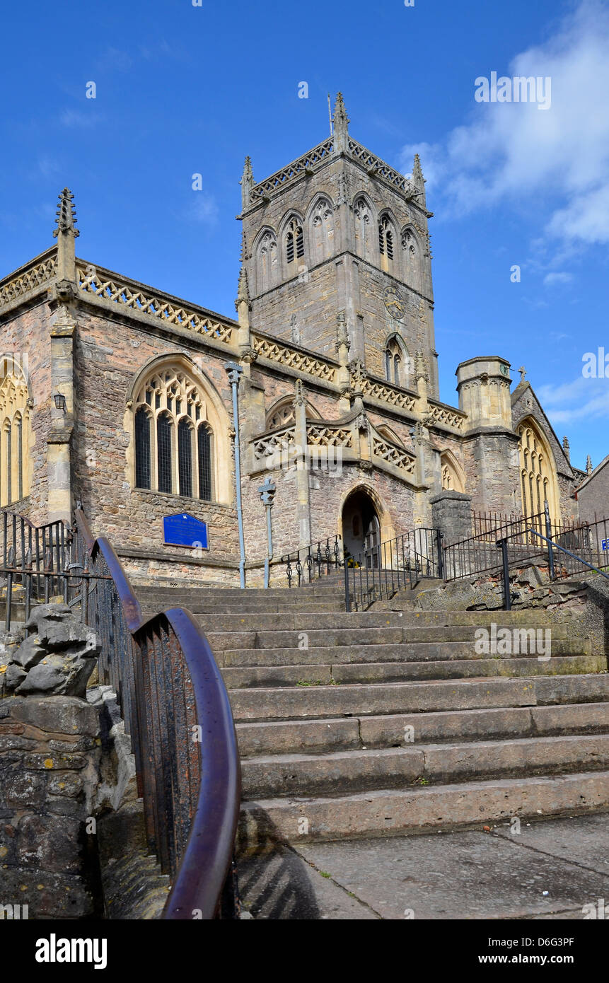 Early 15th century Church of St John & part of The Square in storic ...